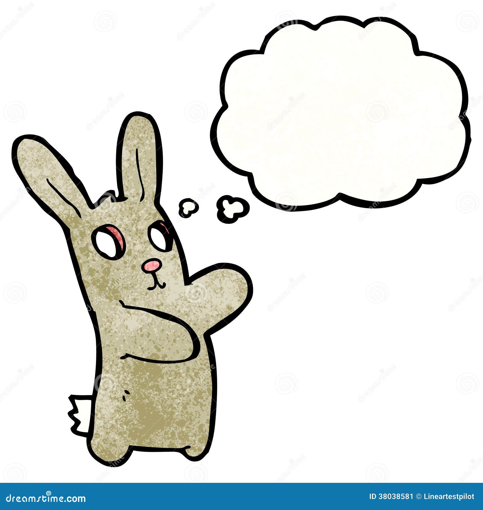 Cartoon Blind Rabbit with Thought Bubble Stock Vector - Illustration of ...