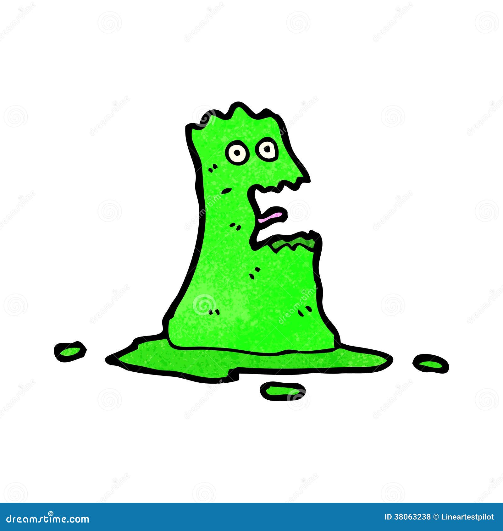 Cartoon blob slime monster stock vector. Illustration of quirky - 38063238