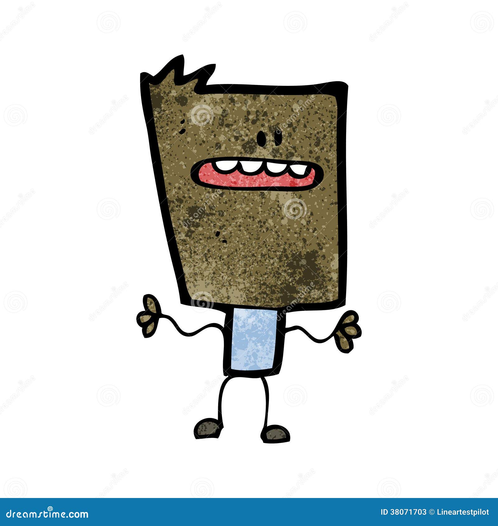 Cartoon Block Head | CartoonDealer.com #38071703