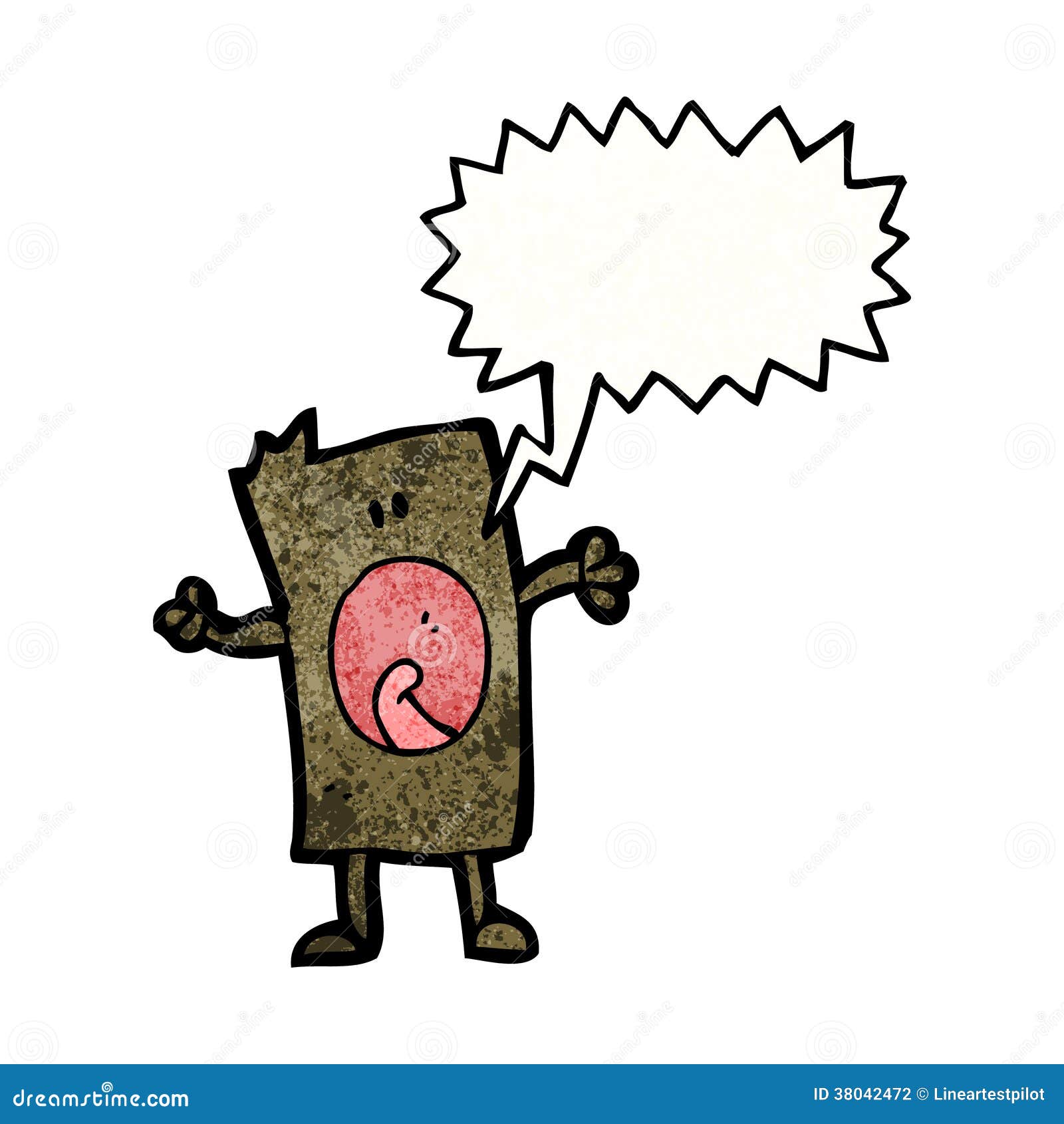 Cartoon block head stock vector. Illustration of funny - 38042472