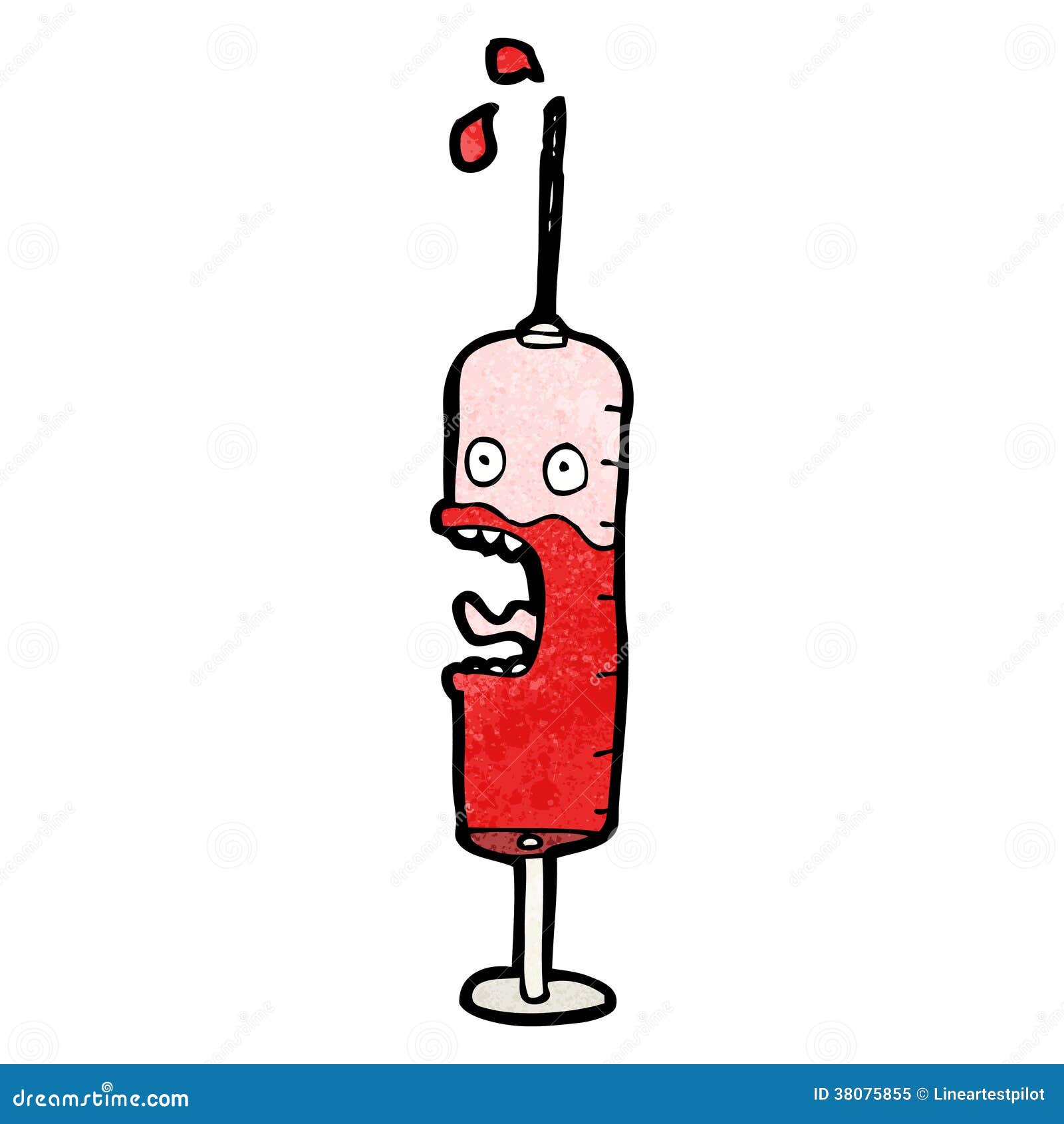 Cartoon Blood Filled Syringe Stock Illustration - Illustration of ...