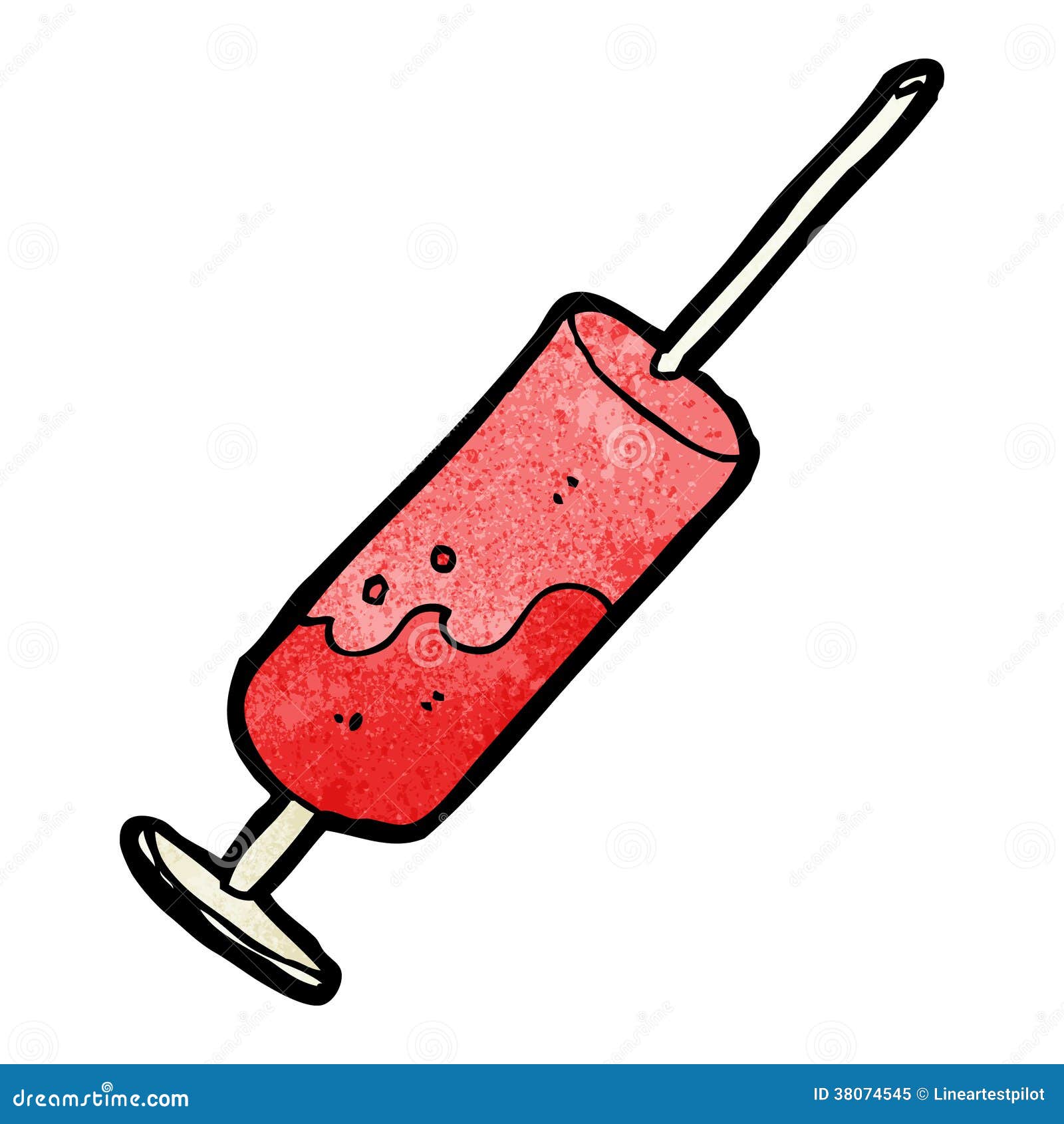Cartoon blood in needle stock illustration. Illustration of quirky ...