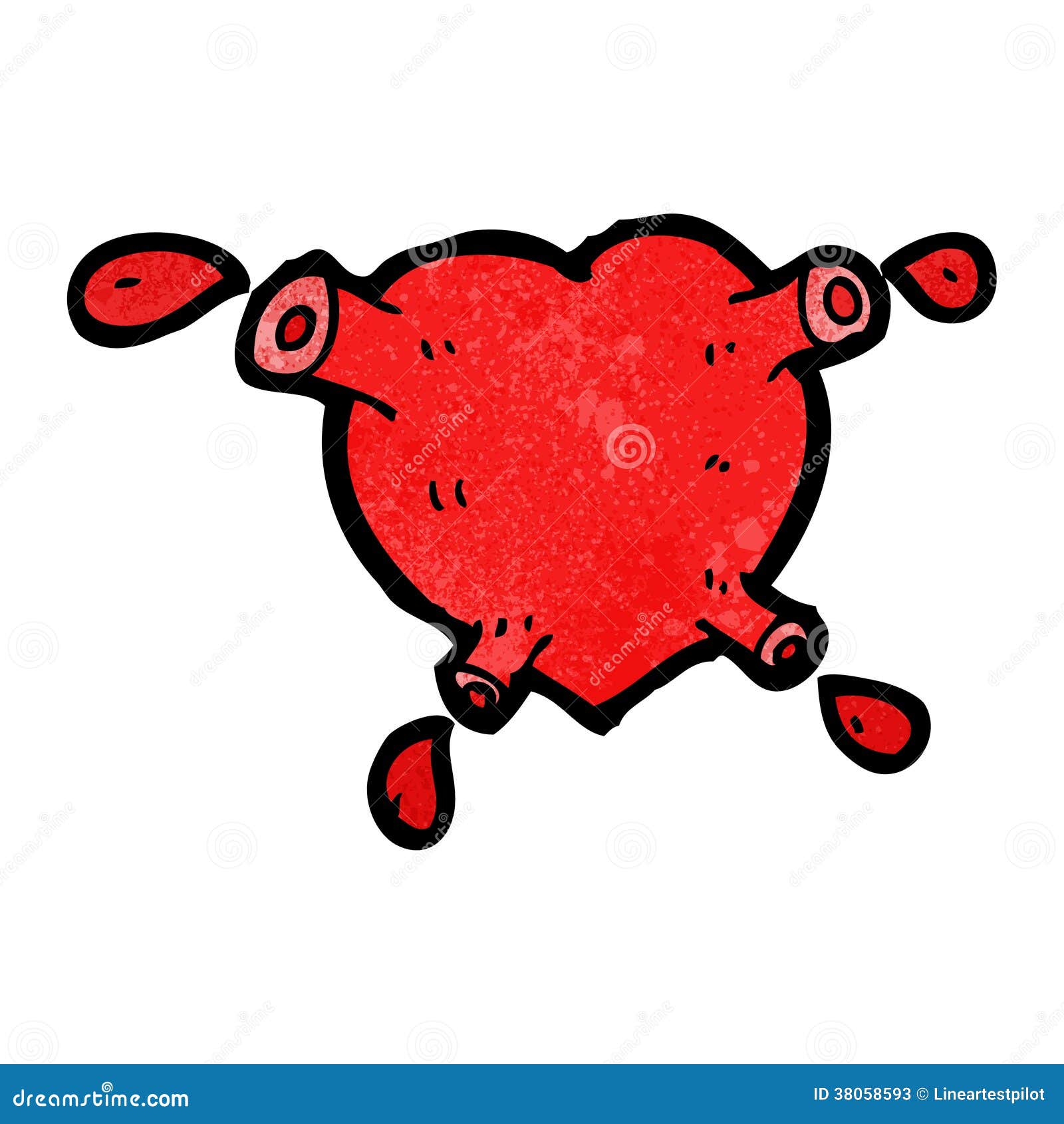 Cartoon Blood Pumping Heart Stock Vector - Illustration of cute ...
