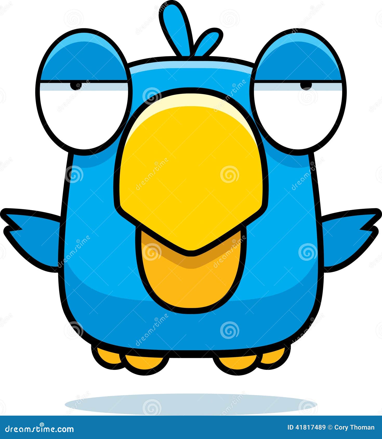 Cartoon Blue Bird stock vector. Illustration of beak - 41817489