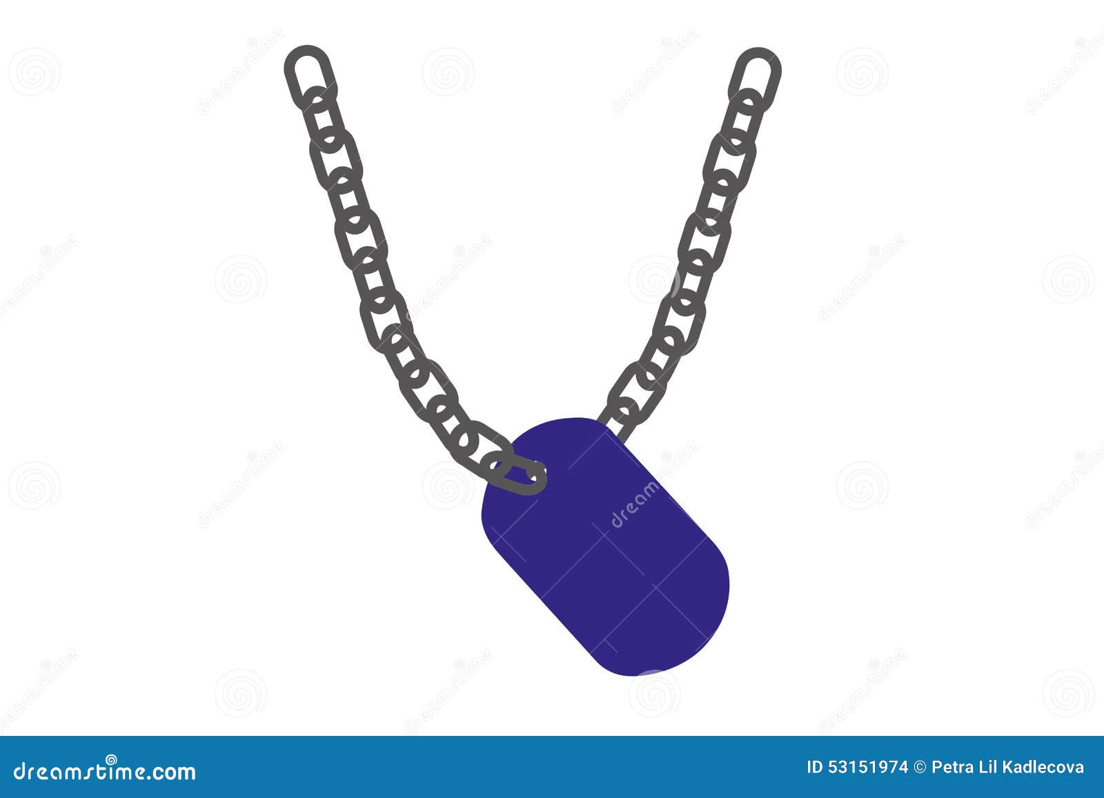 Cartoon Blue Dog Tag for Marines Stock Vector - Illustration of fashion ...
