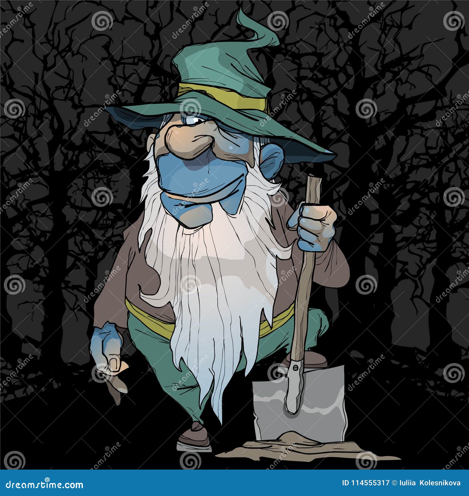 Blue Dwarf Vector Illustration | CartoonDealer.com #8702368