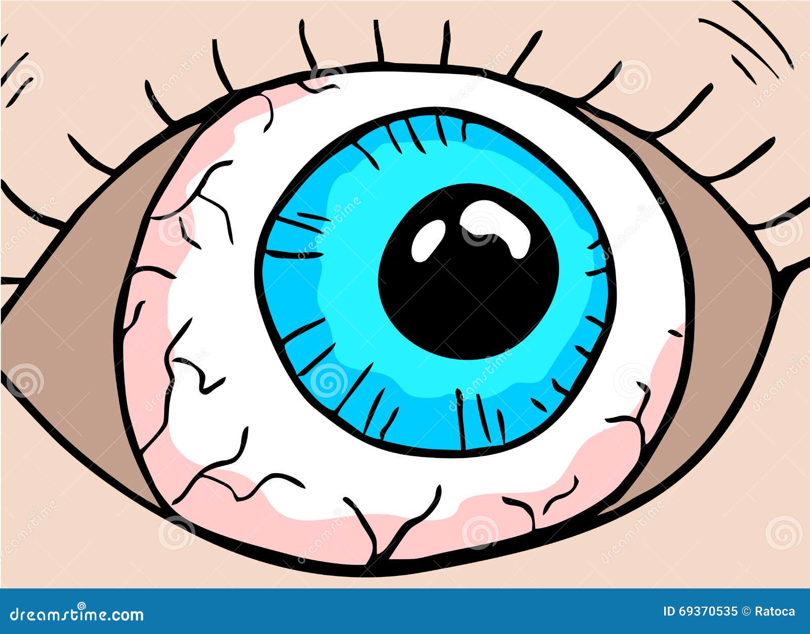Cartoon blue eye stock vector. Illustration of cartoon - 69370535