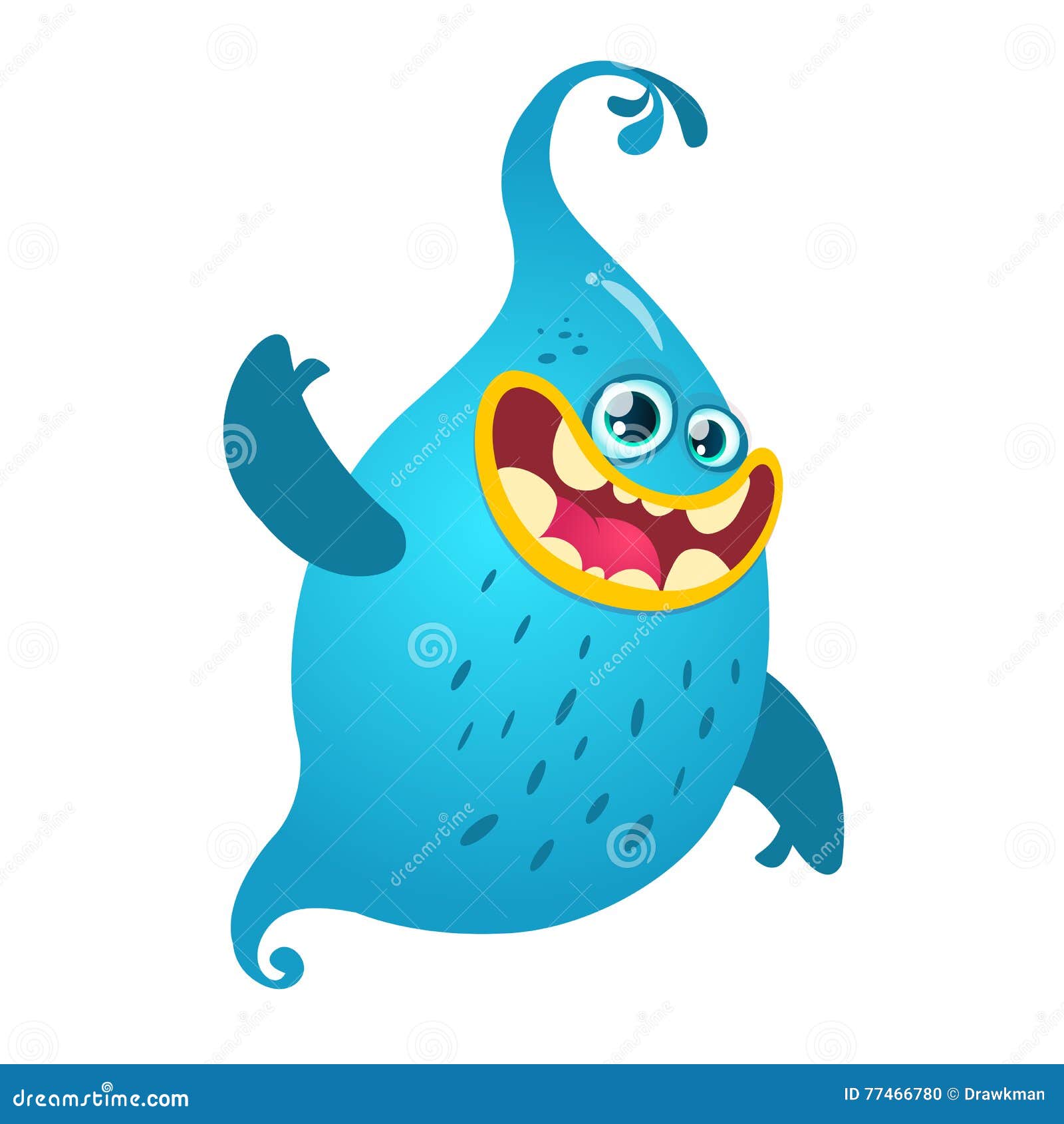 Cartoon Blue Ghost. Vector Halloween Illustration Stock Vector ...