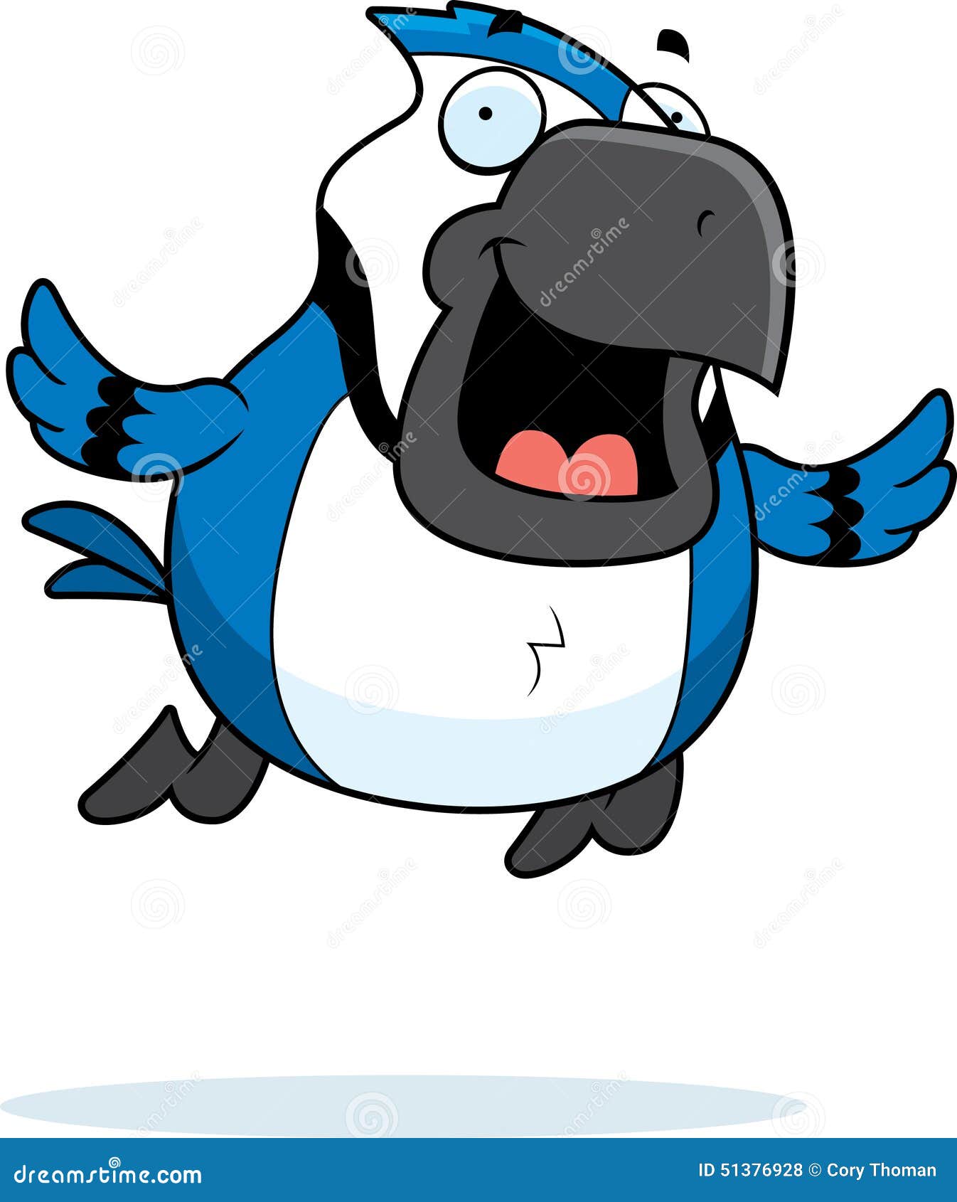 Cartoon Blue Jay Flying stock vector. Illustration of bird - 51376928