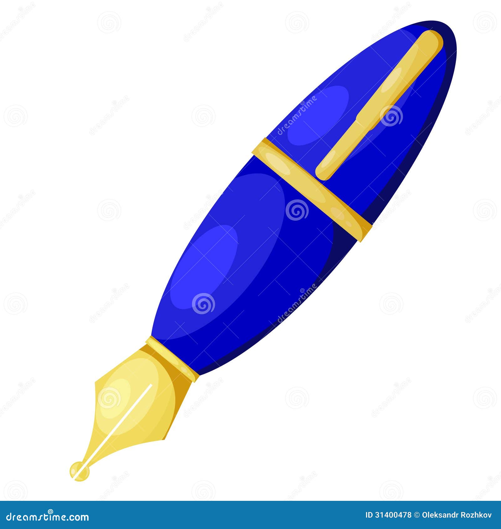 Cartoon blue pen. eps10 stock vector. Illustration of cartoon - 31400478