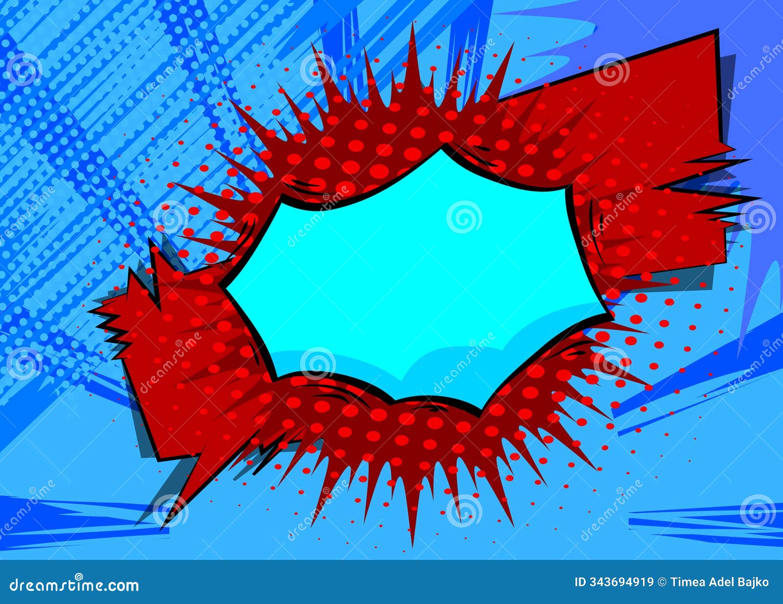 Cartoon Blue and Red Background, Comic Book Backdrop. Retro Comics Pop ...