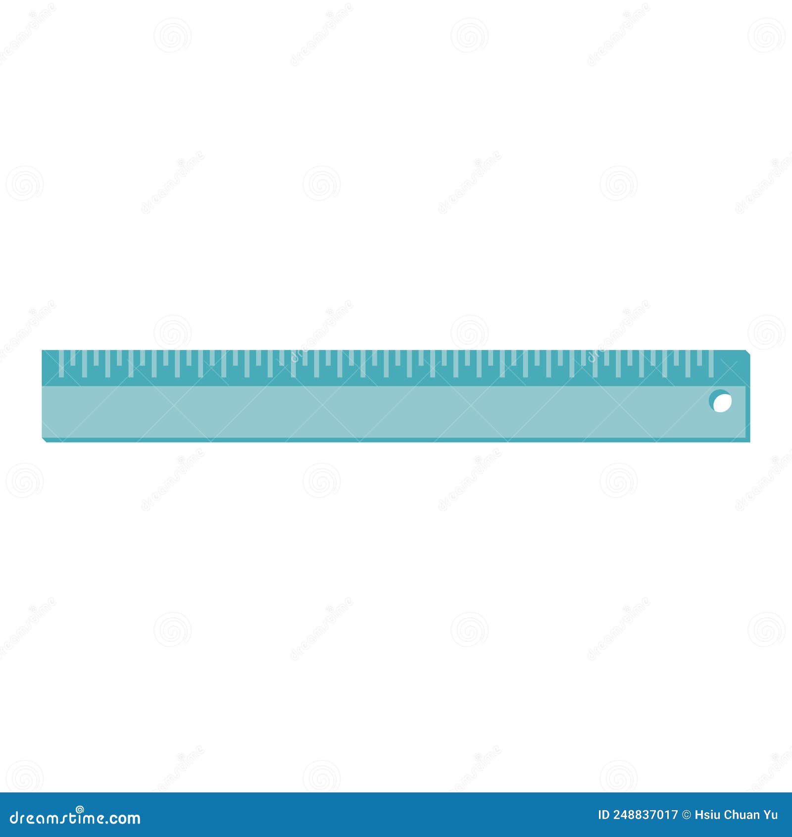 Cartoon Blue Ruler Vector Isolated Object Illustration Stock Vector ...