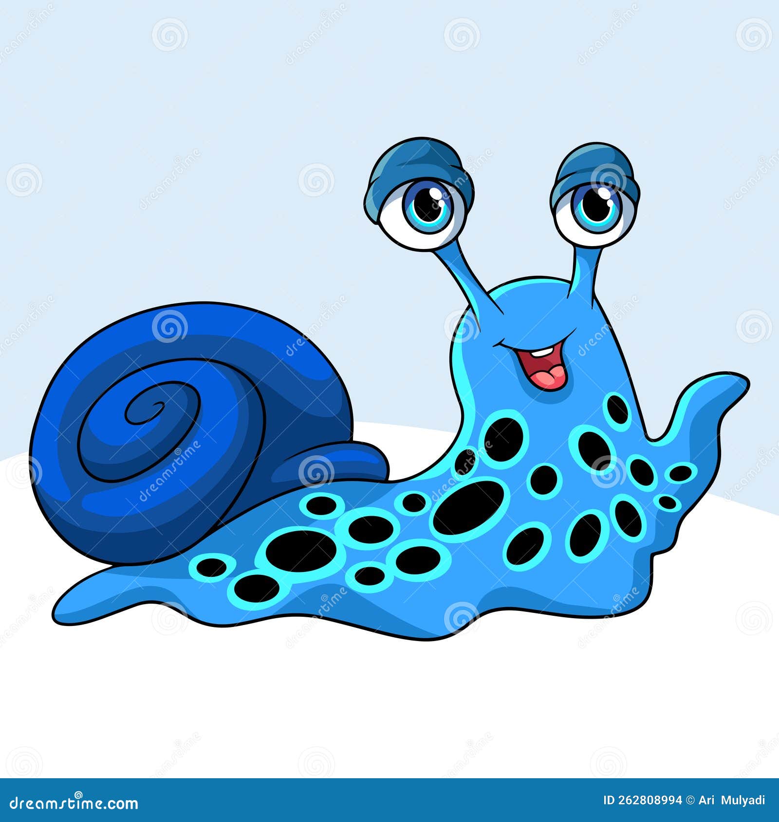 Blue Snail Vector Illustration | CartoonDealer.com #50176136