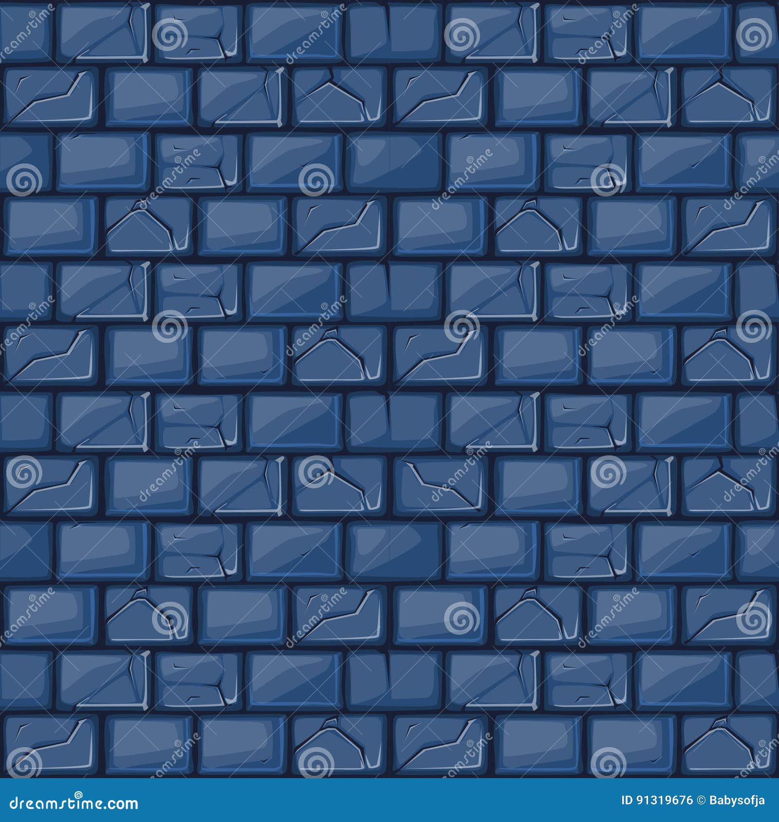 Cartoon Blue Stone Wall Texture Stock Vector - Illustration of mason ...