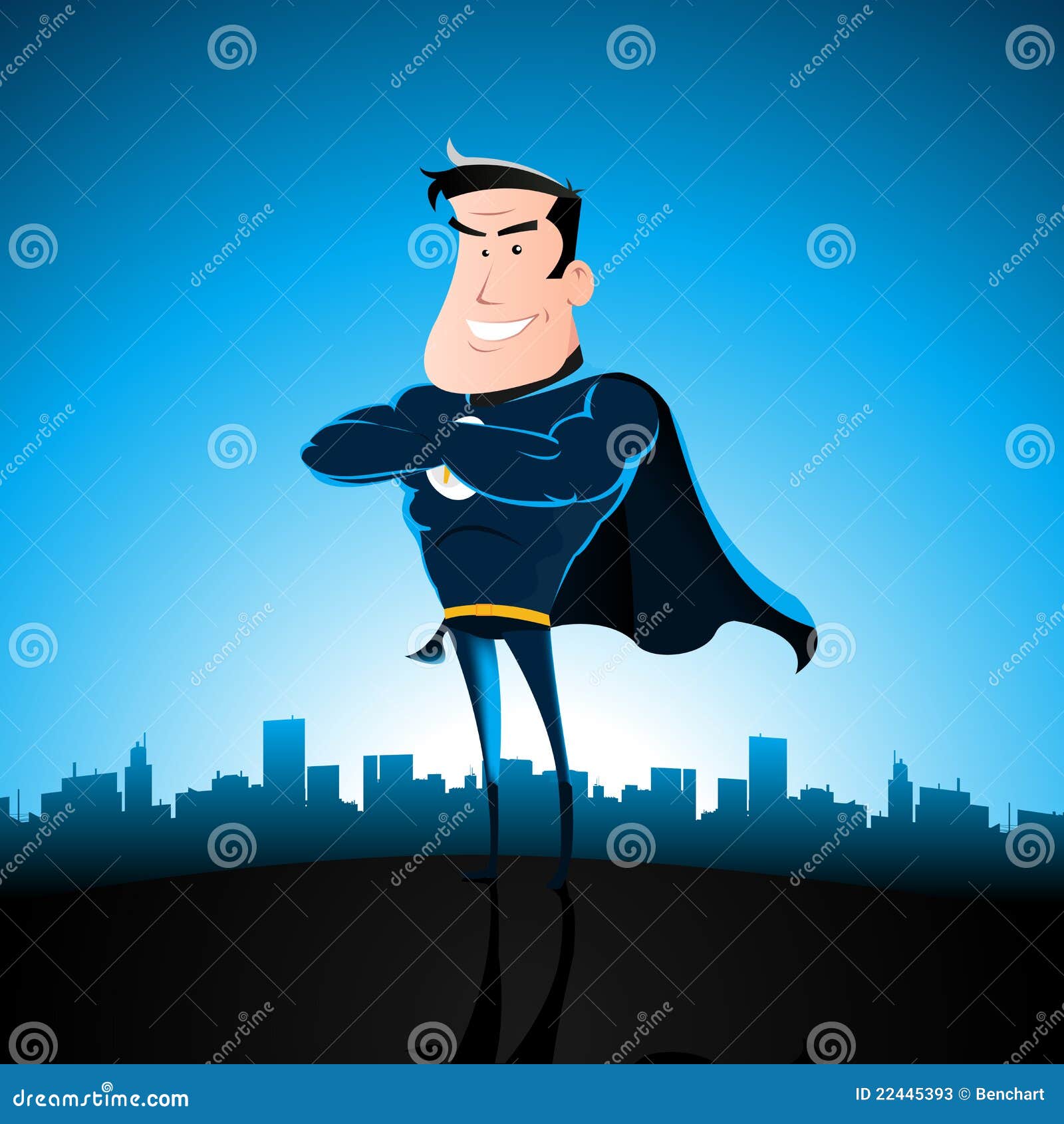 Cartoon Superhero Girl Stick Figure With Red Cape Vector Illustration ...