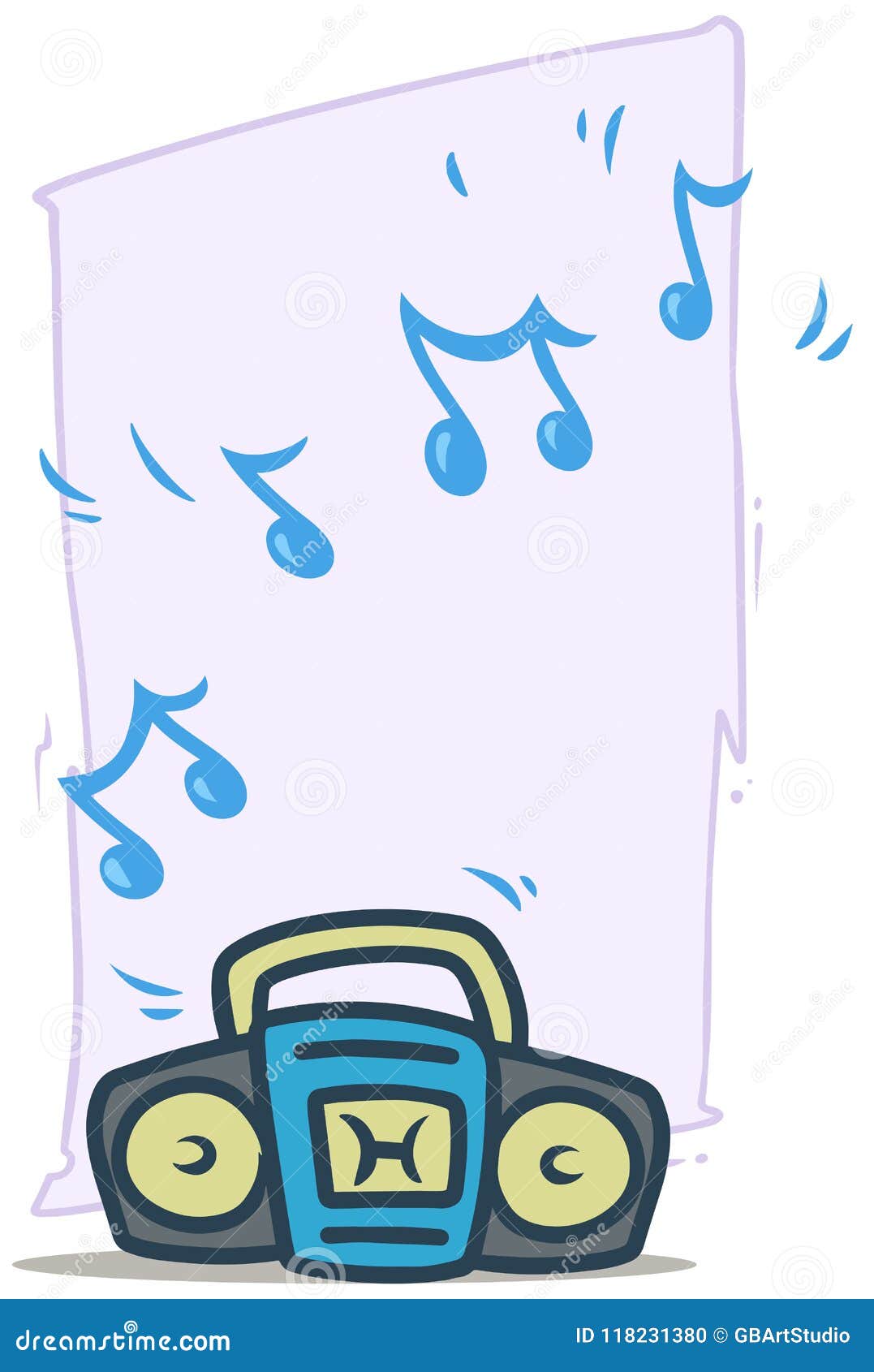 Cartoon Blue Working Tape Recorder Vector Icon Stock Vector ...