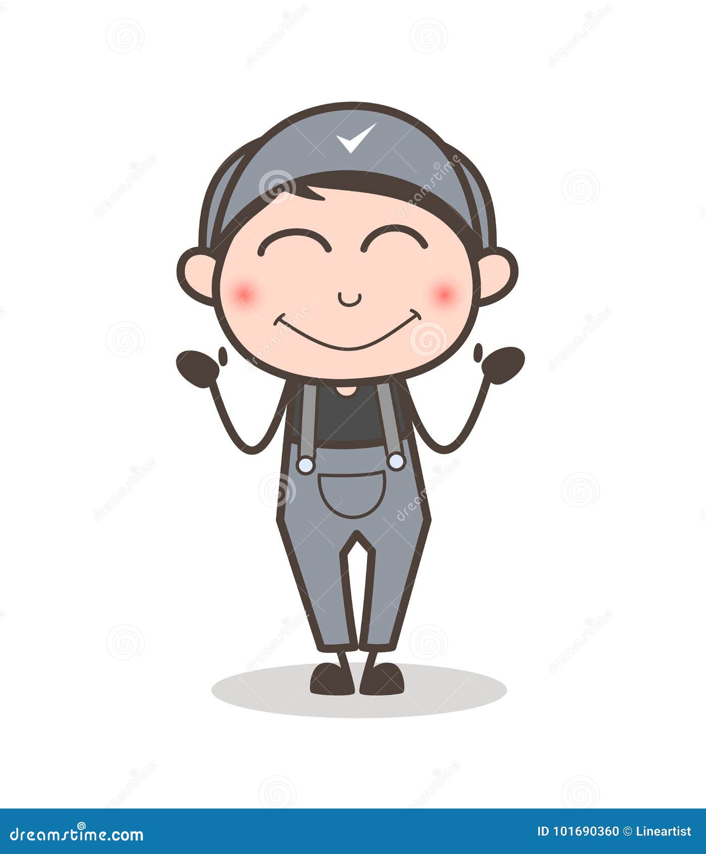 Cartoon Blushing Young Boy Face Vector Illustration Stock Illustration ...