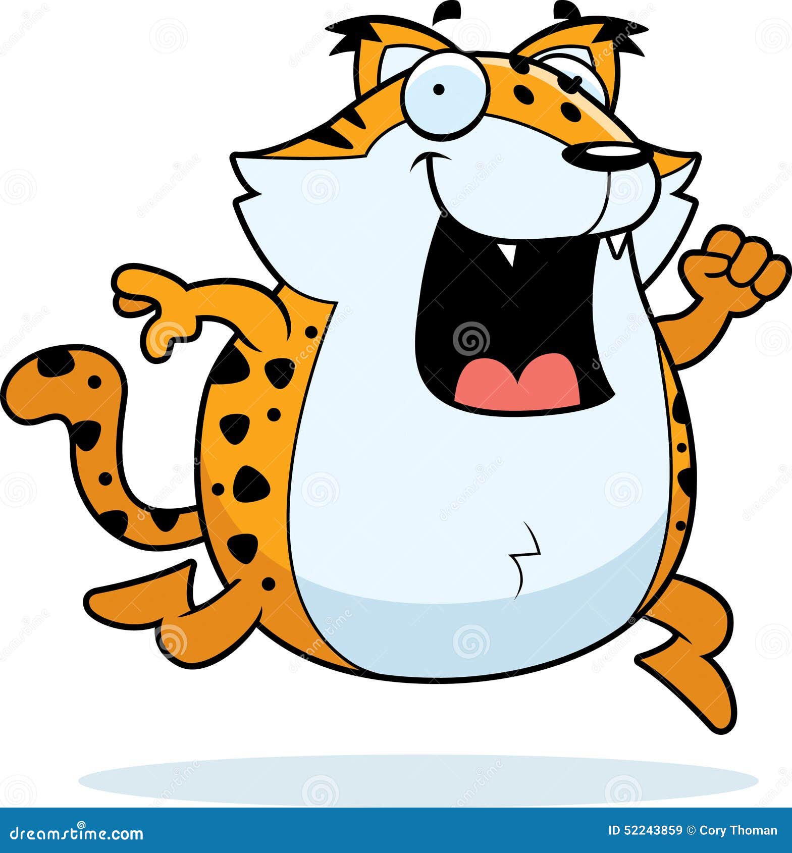 Cartoon Bobcat Running Stock Vector - Image: 52243859