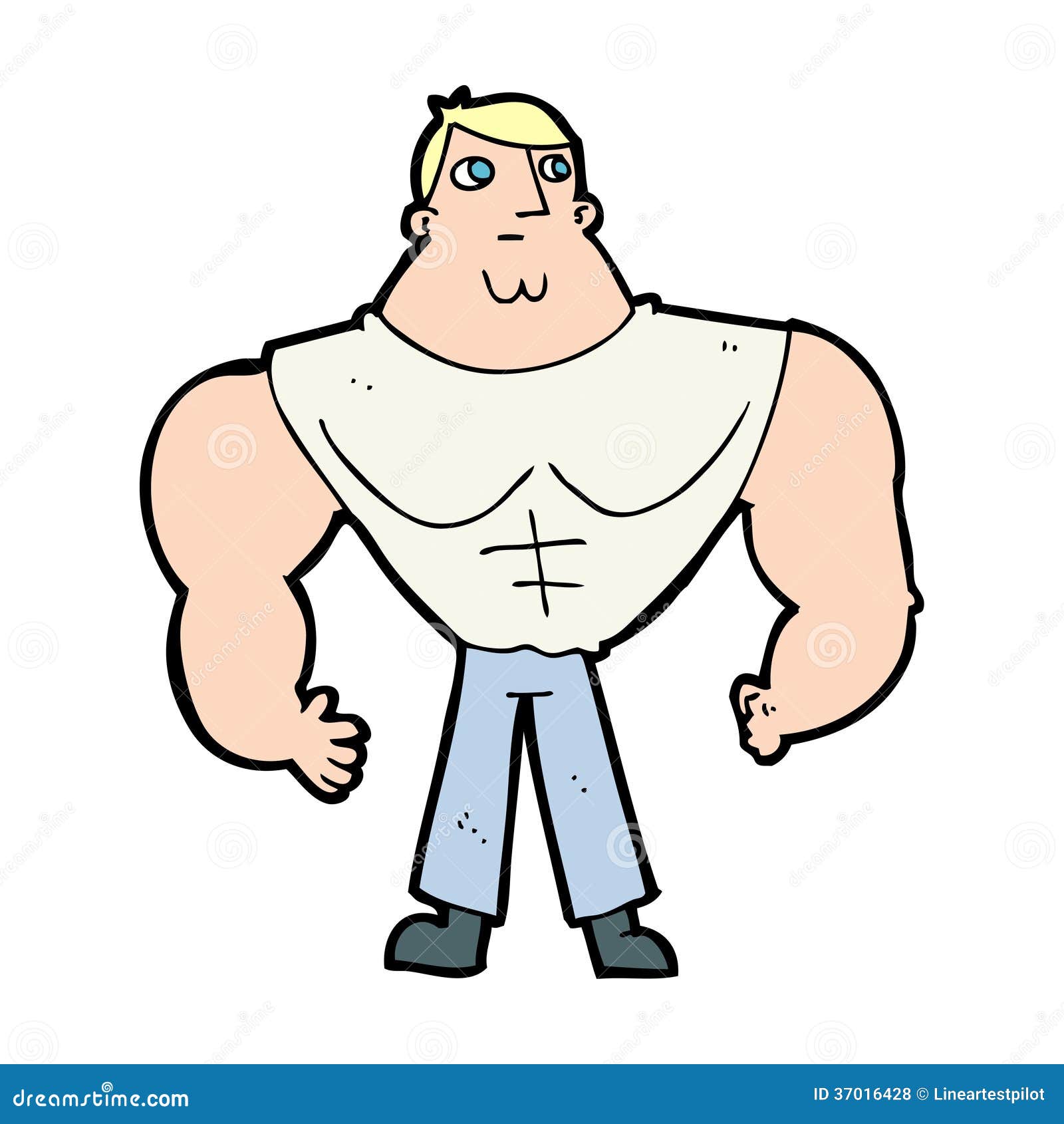 Cartoon body builder stock vector. Illustration of drawing - 37016428