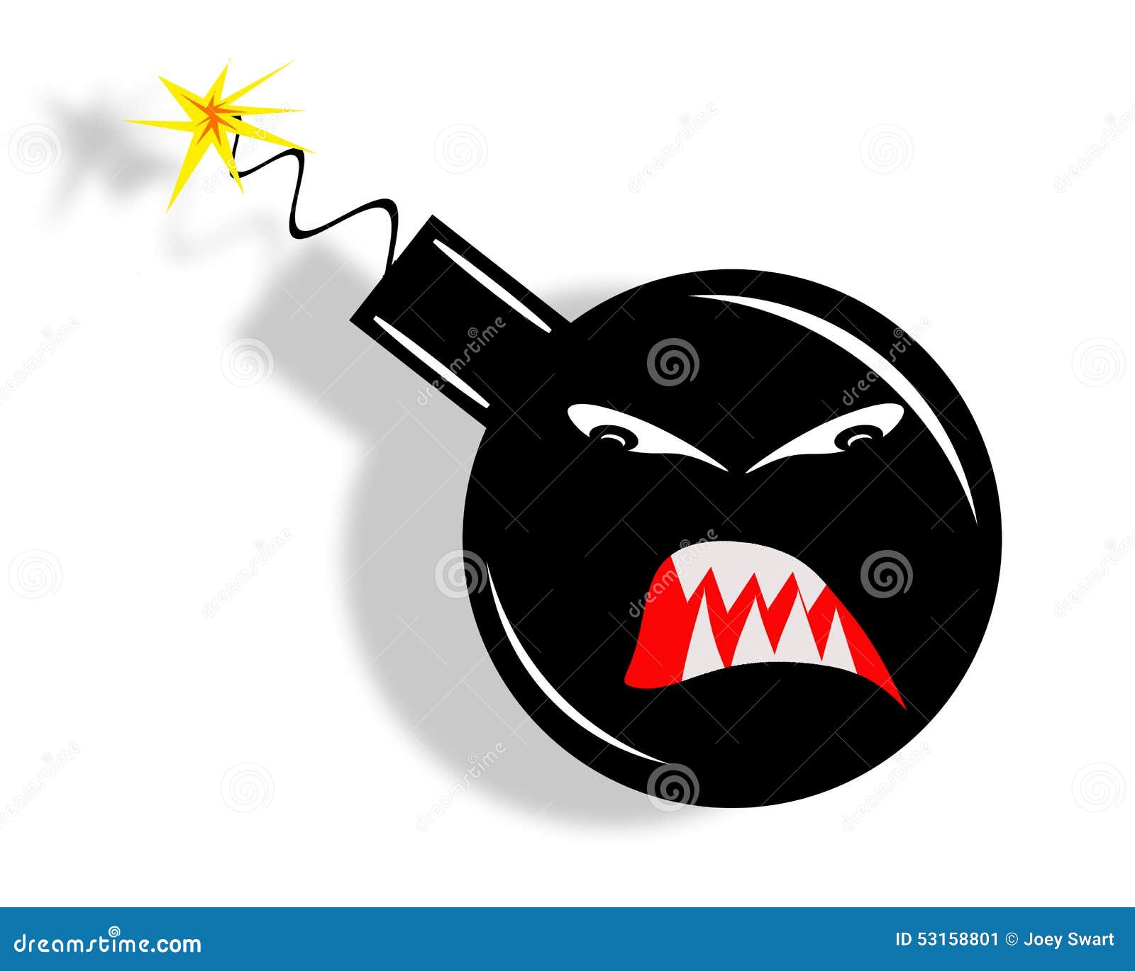 Cartoon bomb. stock illustration. Illustration of burn - 53158801