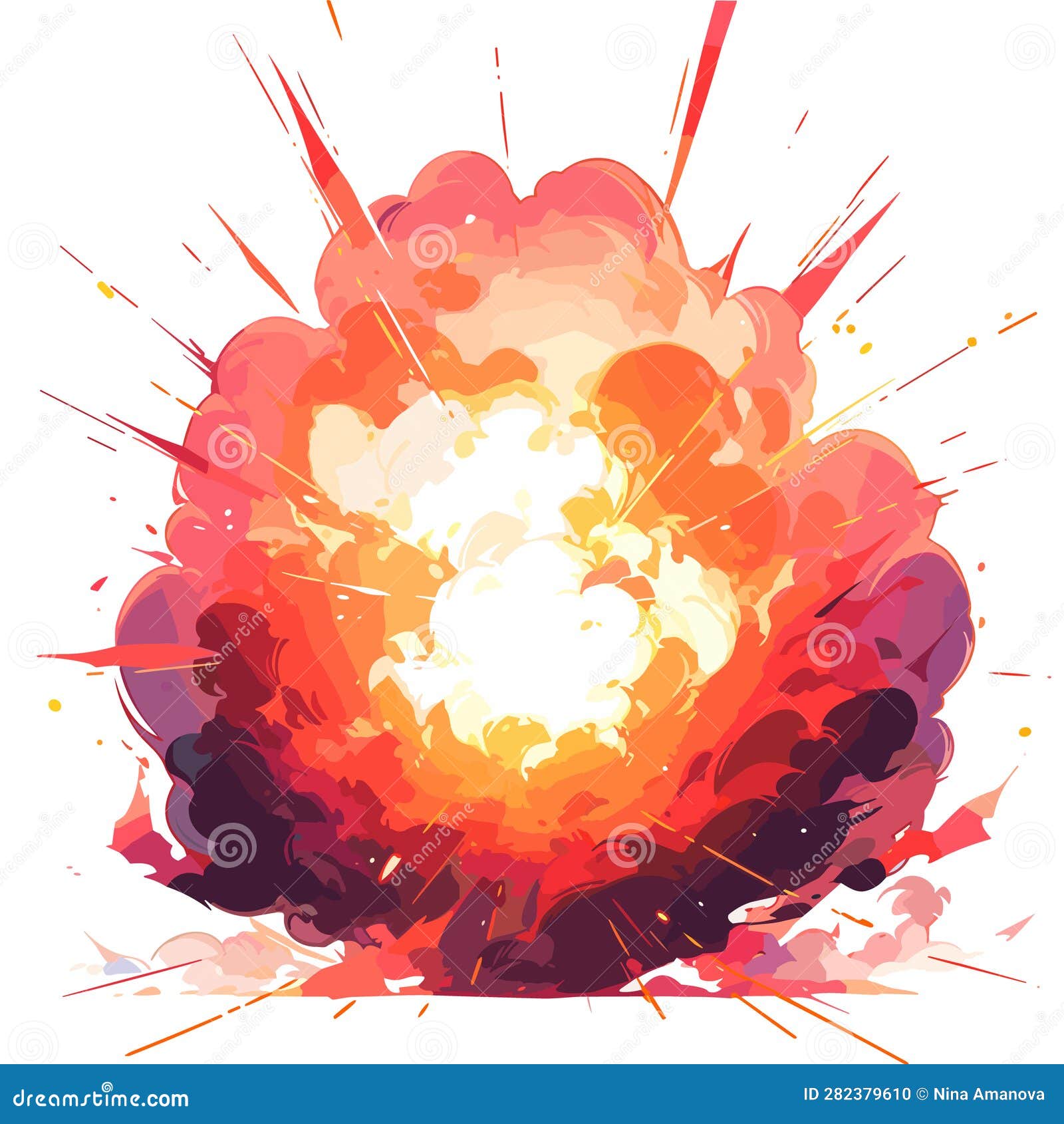 Cartoon bomb explosion. stock vector. Illustration of cartoon - 282379610