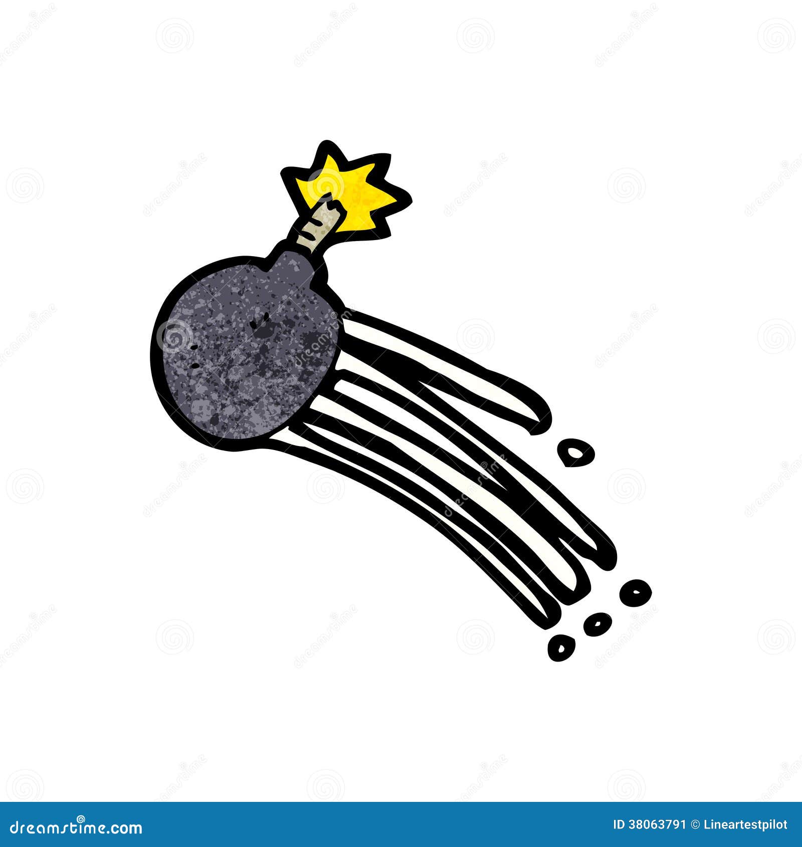 Cartoon bomb thrown stock vector. Illustration of silly - 38063791