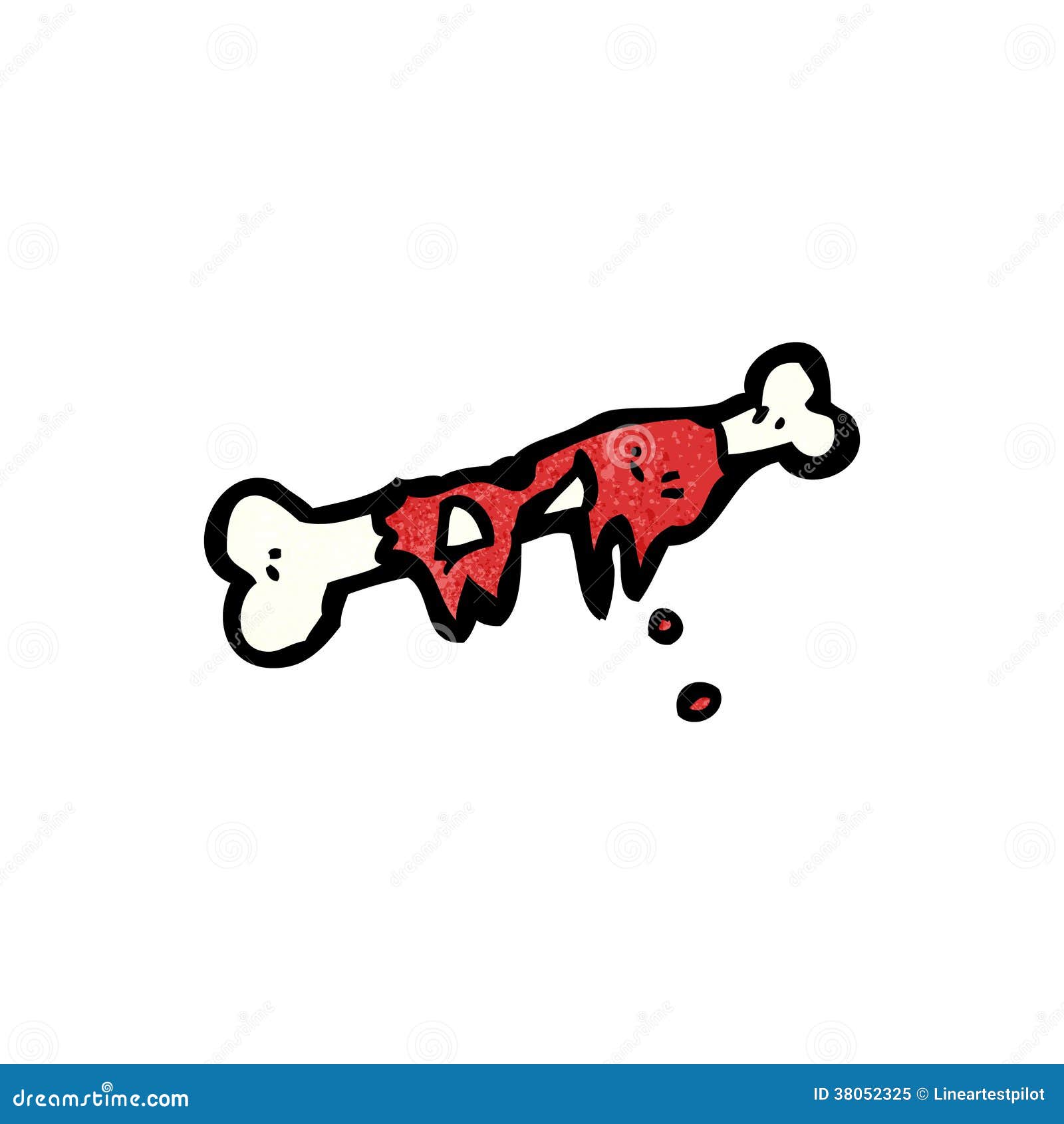 Cartoon bone stock vector. Illustration of traditional - 38052325