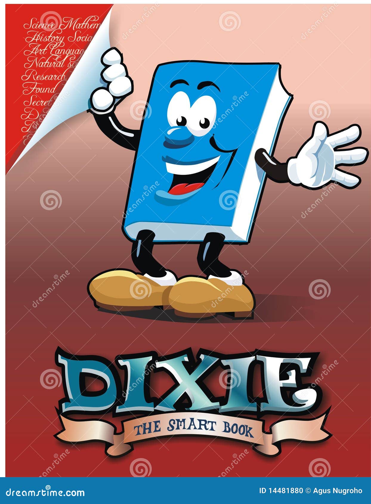 Cartoon Book stock illustration. Illustration of mascot - 14481880