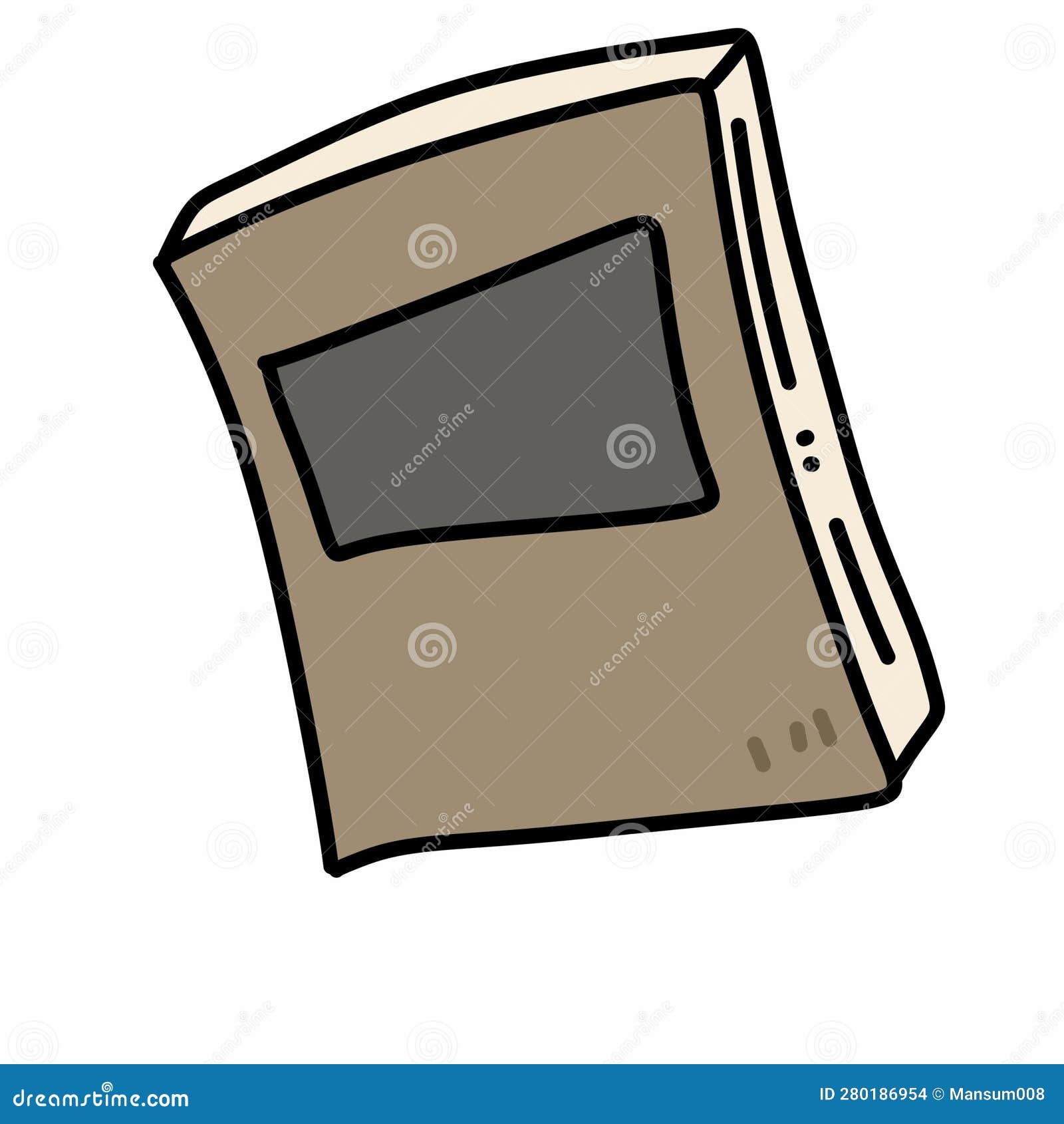 Cartoon Book File on a White Background Stock Illustration ...