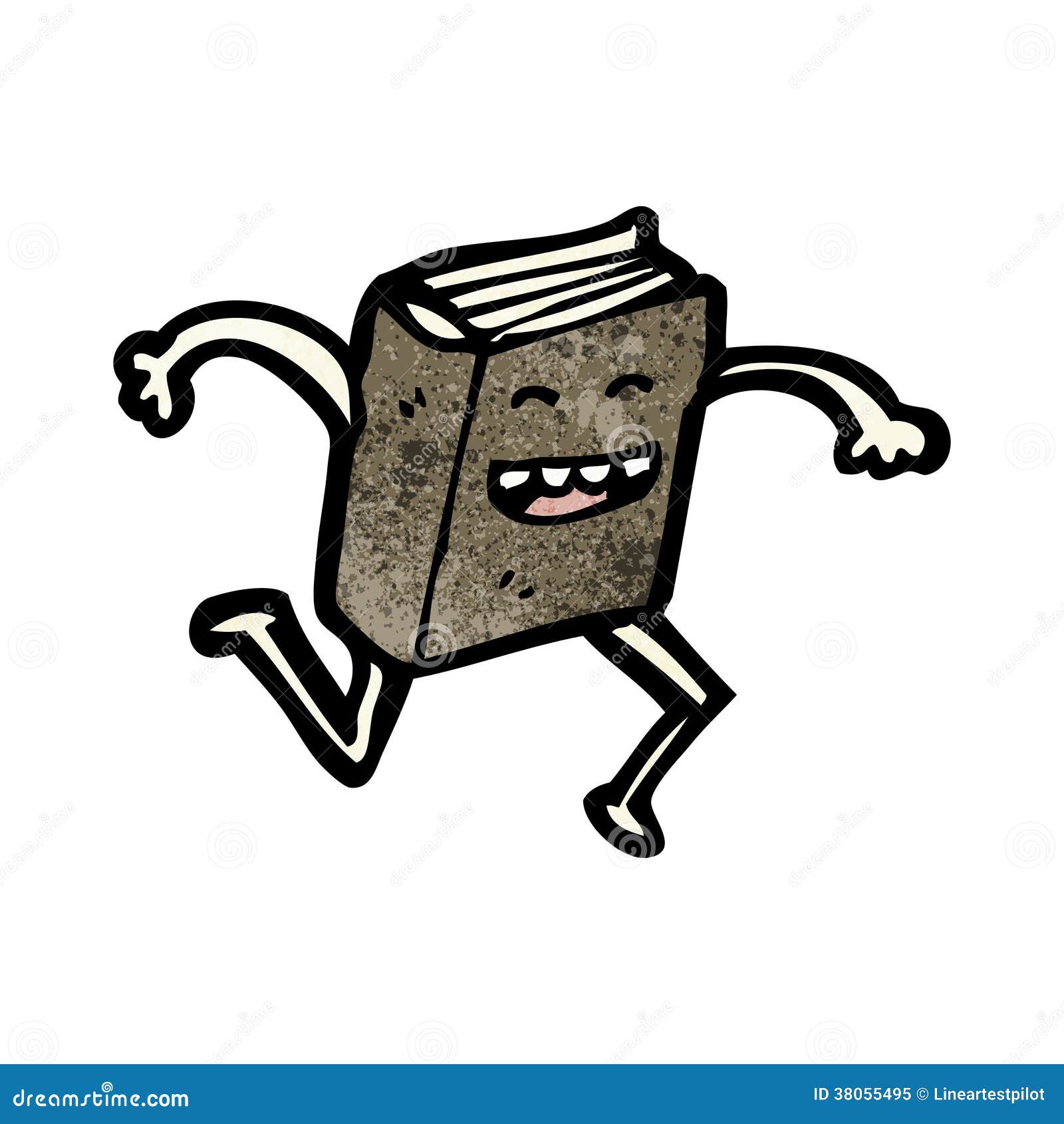 Cartoon book running stock vector. Illustration of artwork - 38055495