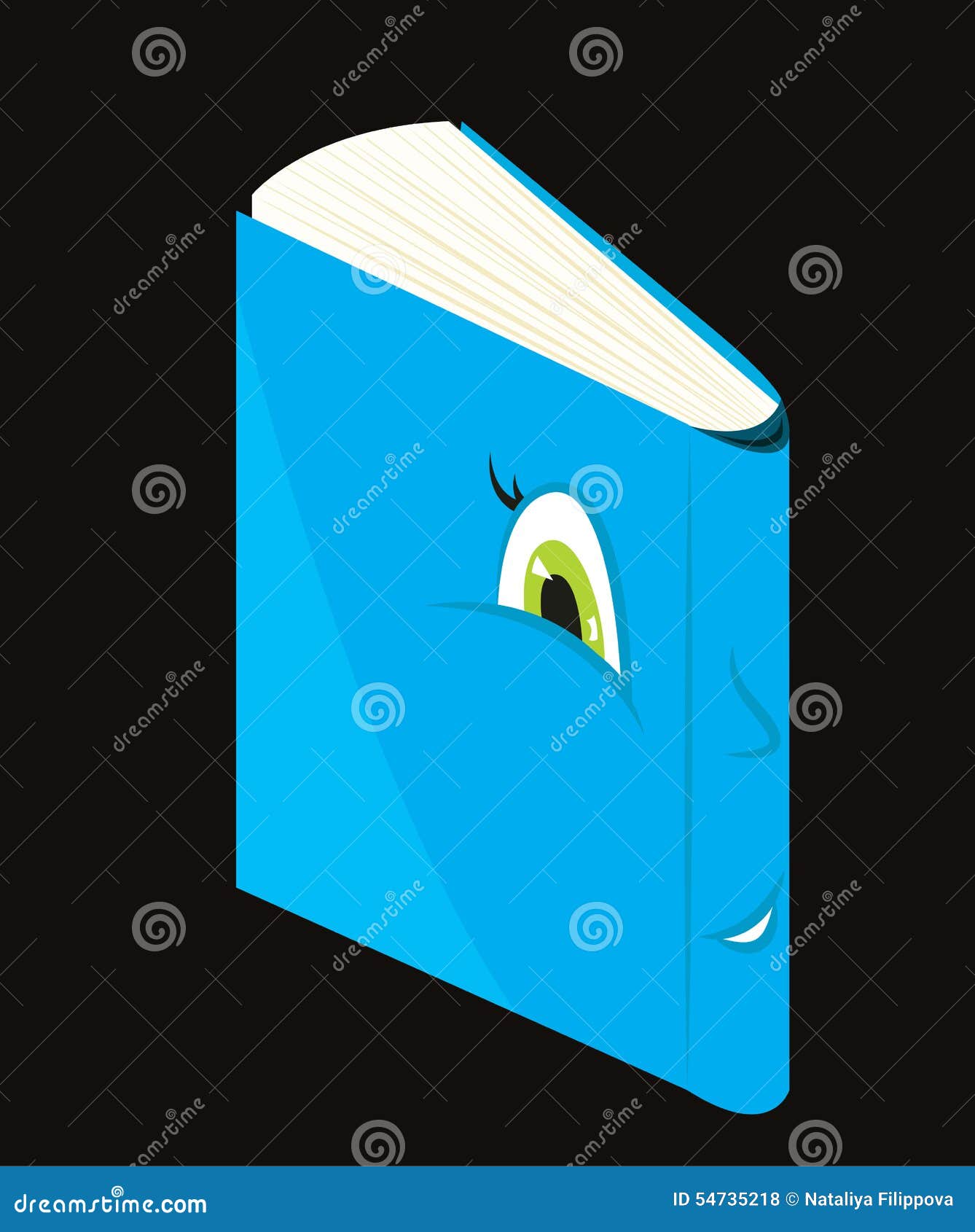 Cartoon book stock vector. Illustration of cheerful, knowledge - 54735218