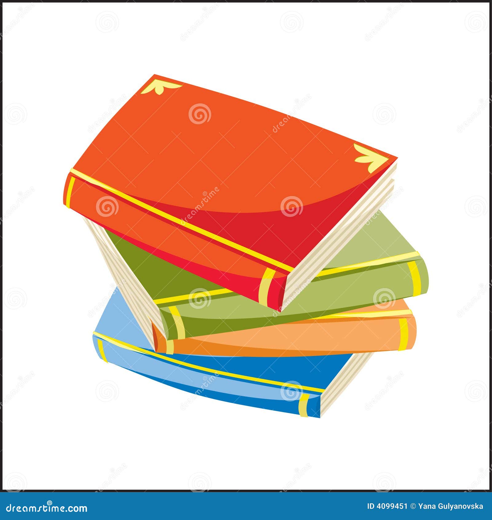 Cartoon Books stock vector. Illustration of beautiful - 4099451