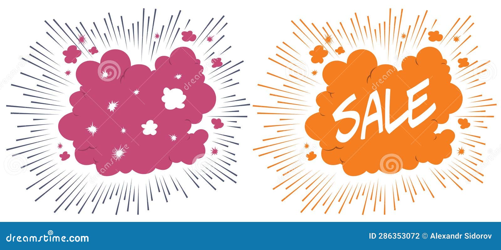 Cartoon - Boom. Illustration for Internet and Mobile Website Stock ...