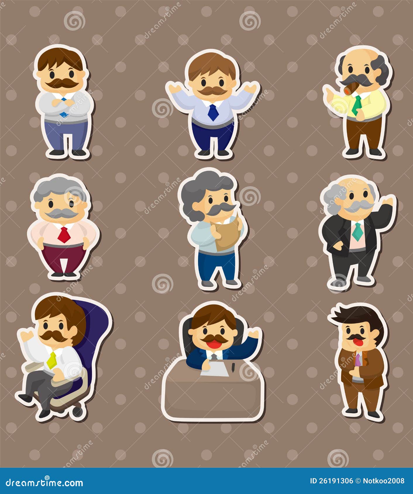 Cartoon boss and Manager stock vector. Illustration of manager - 26191306