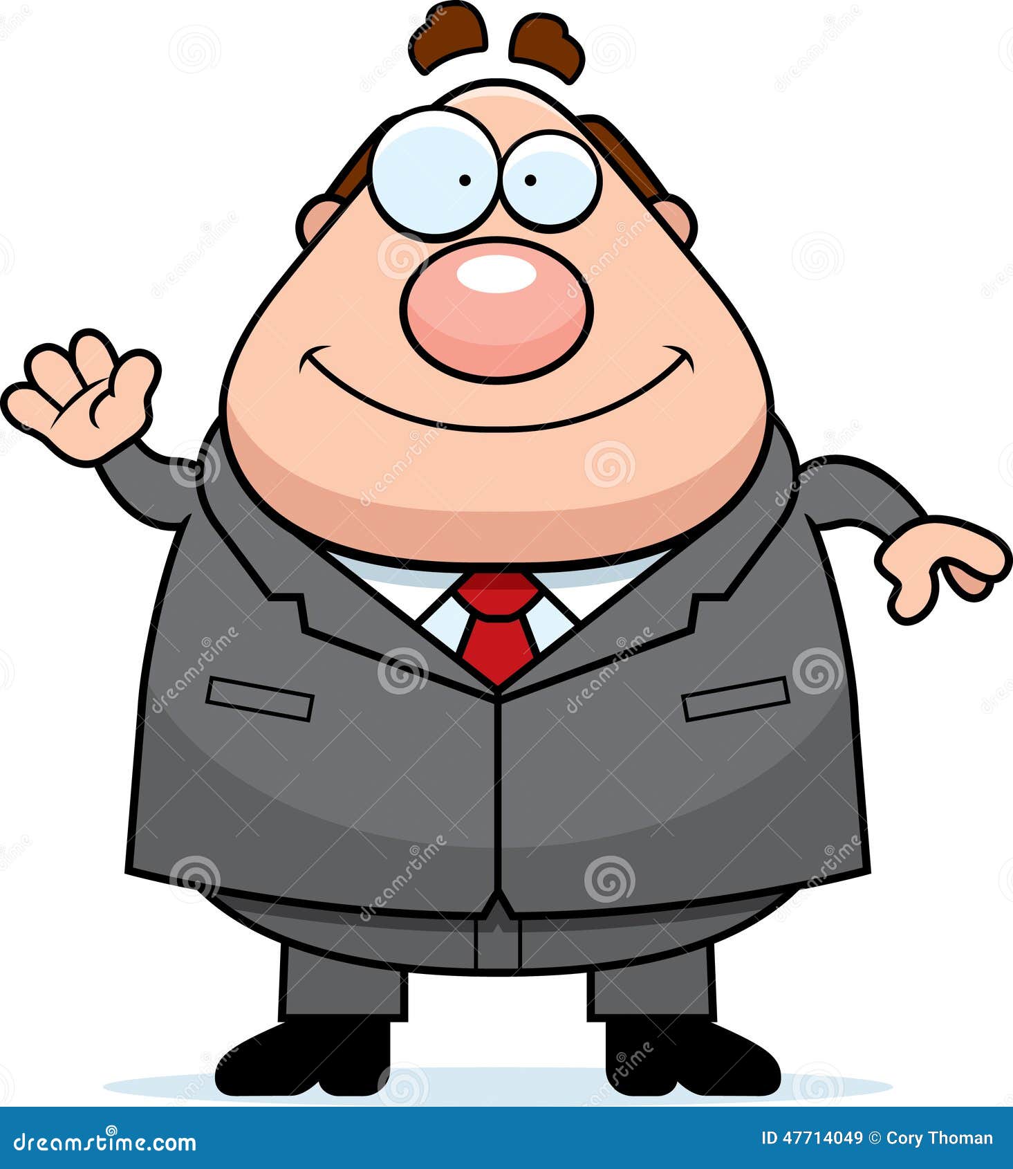 Cartoon Boss Waving stock vector. Illustration of vector - 47714049