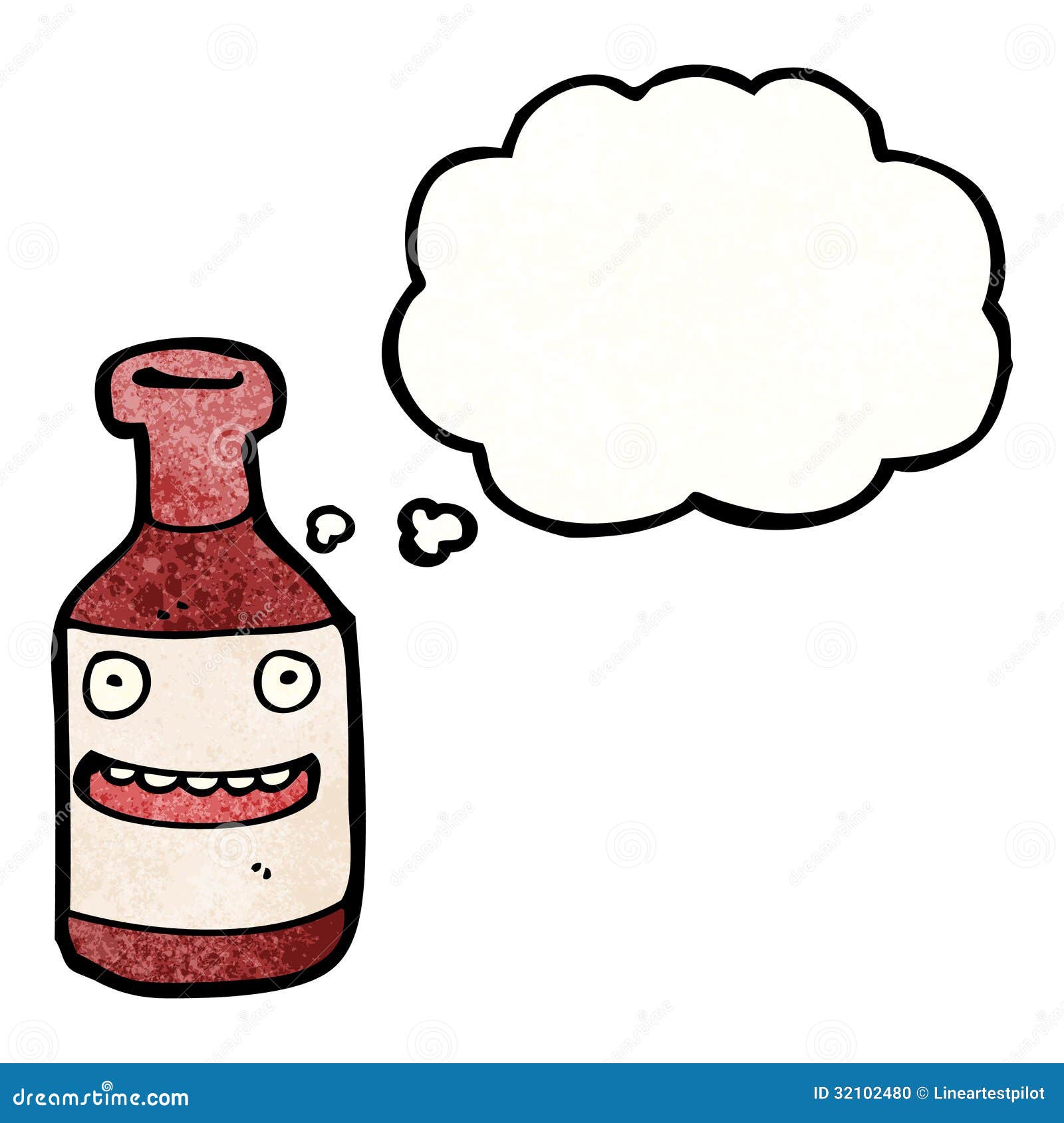Cartoon bottle stock vector. Illustration of quirky, doodle - 32102480