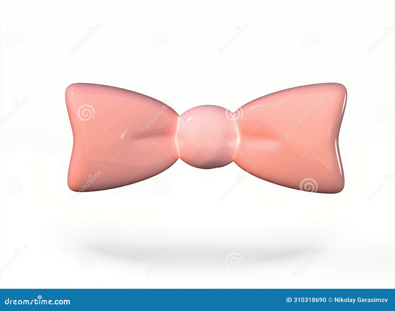 Cartoon Bow Icon on a White Background 3d Rendering Stock Illustration ...