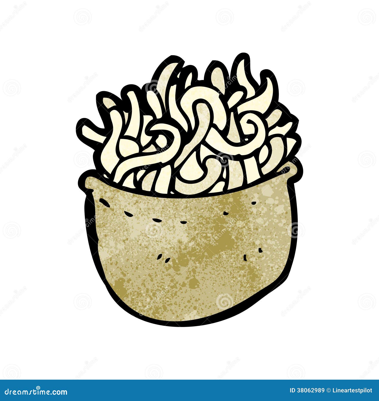 Cartoon bowl of noodles stock vector. Illustration of artwork - 38062989