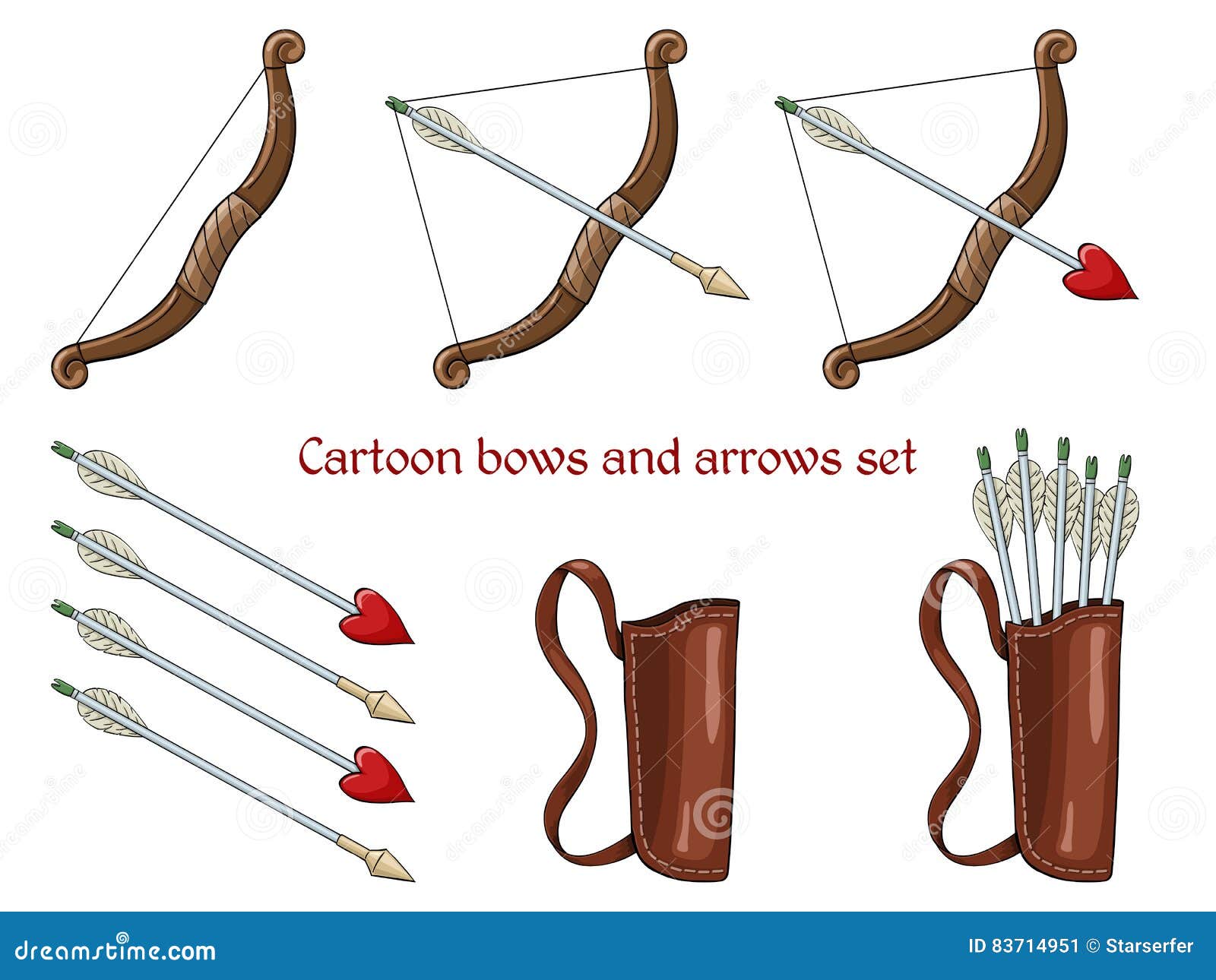 Cartoon Bows And Ribbons In Different Colors Stock Image ...