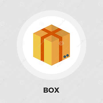 Cartoon Box flat icon stock vector. Illustration of painting - 89289839