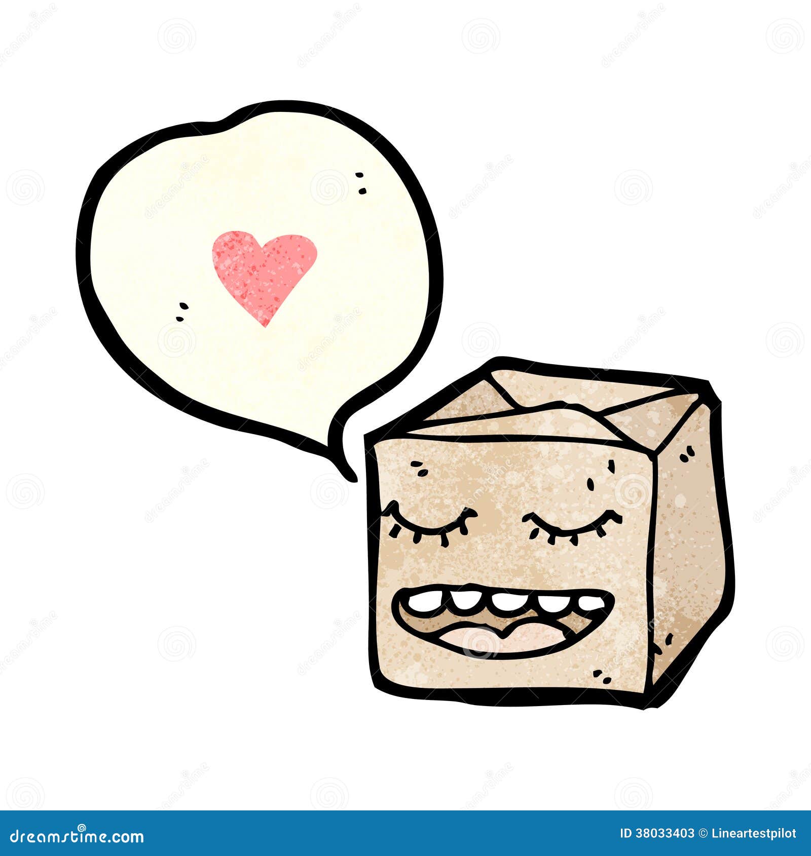 Cartoon Box with Love Heart Stock Vector - Illustration of drawn ...