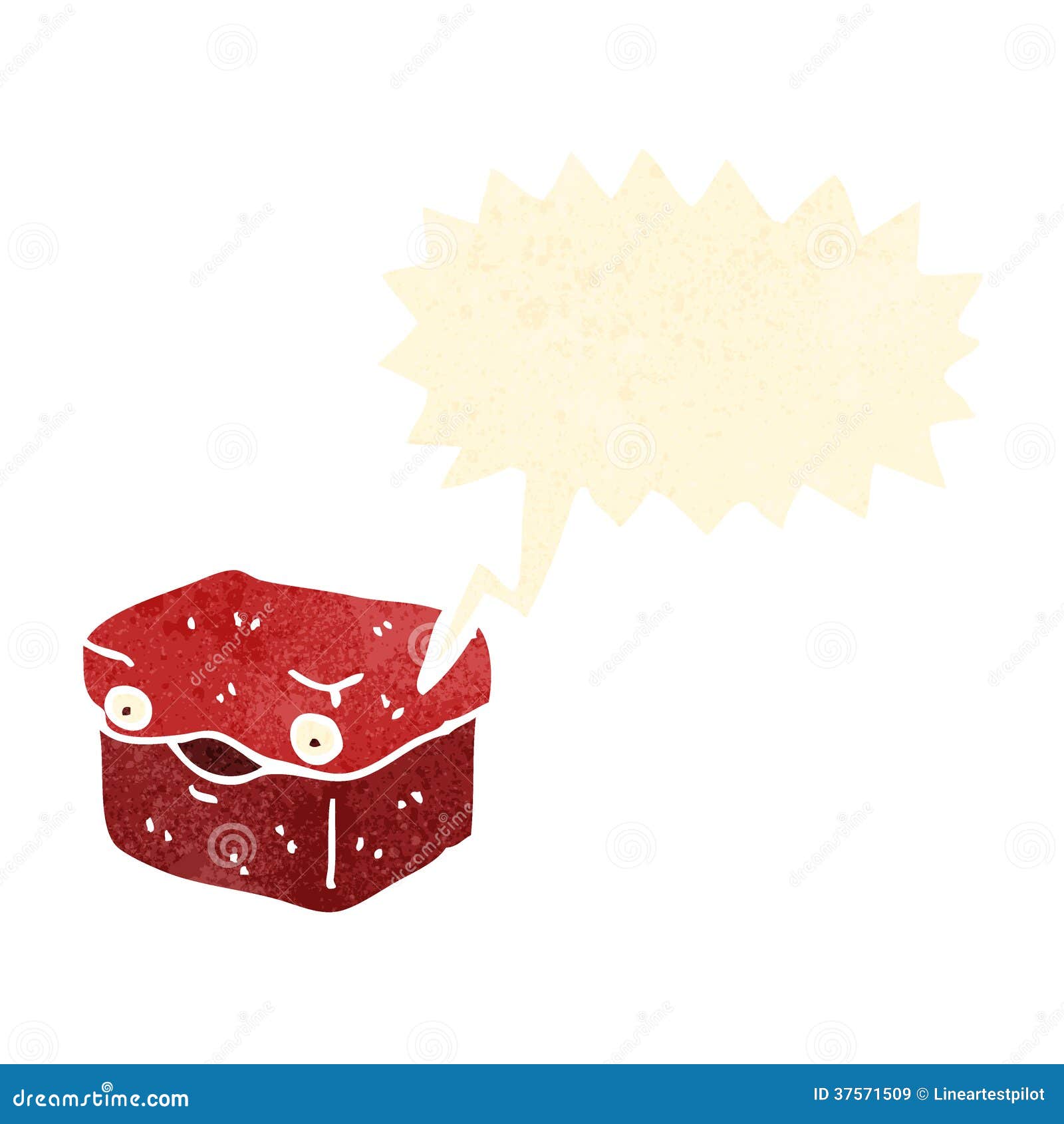 Cartoon Box with Speech Bubble Stock Vector - Illustration of retro ...