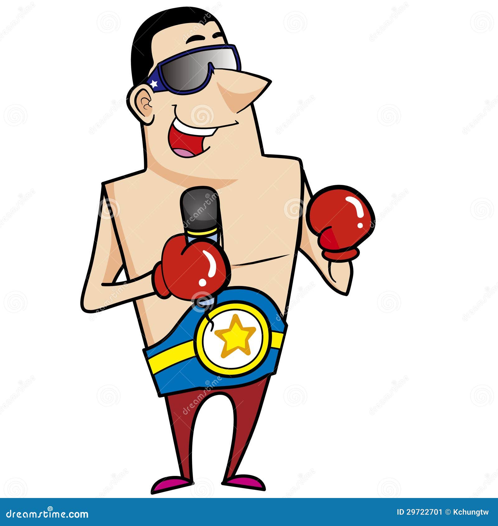 Cartoon Boxer stock vector. Illustration of happiness - 29722701