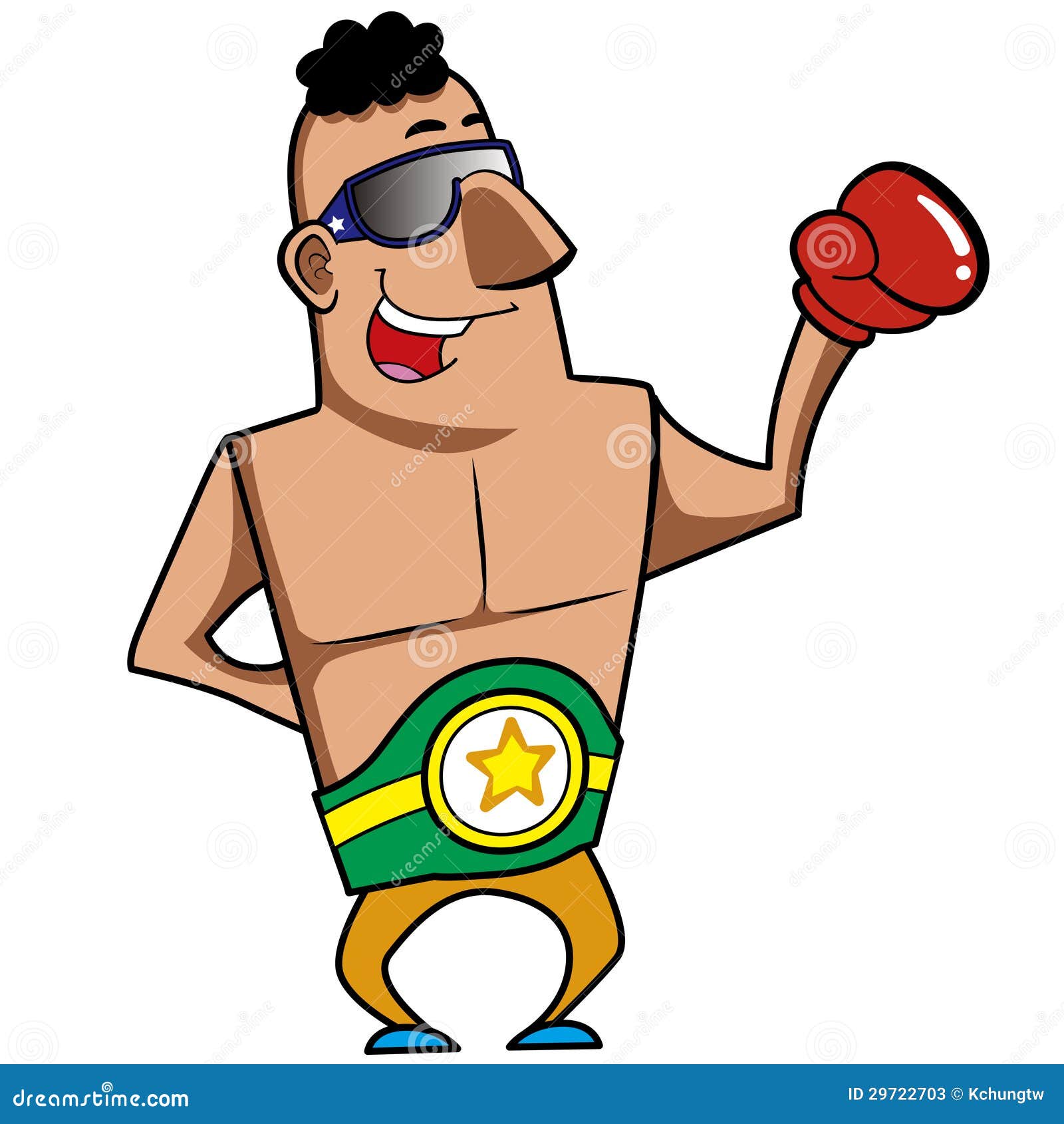 Cartoon Boxer stock vector. Illustration of contact, championship ...