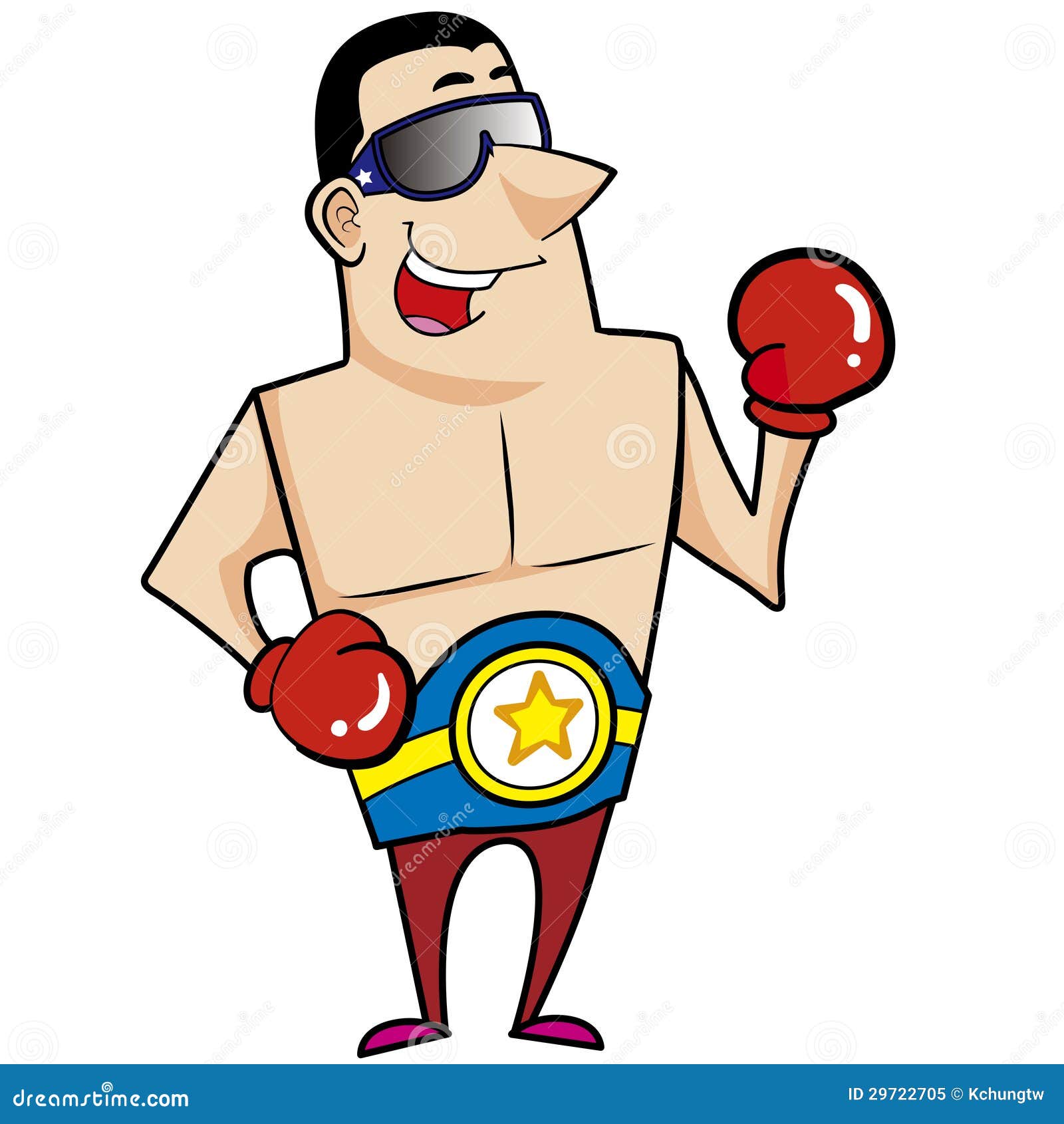 Cartoon Boxer Vector Illustration | CartoonDealer.com #29722700