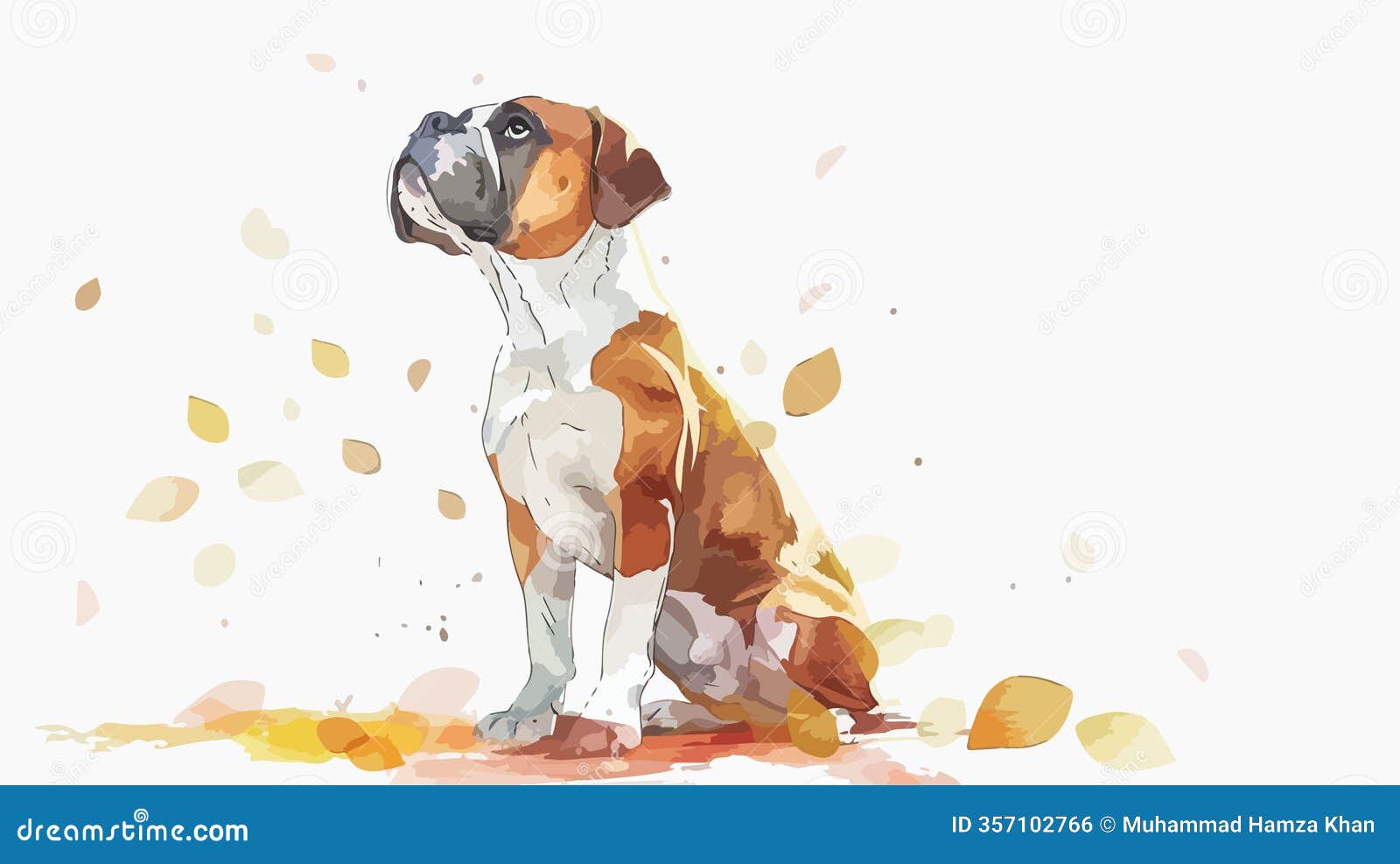 Cartoon Boxer Dog Vector Illustration for Design Projects Stock ...