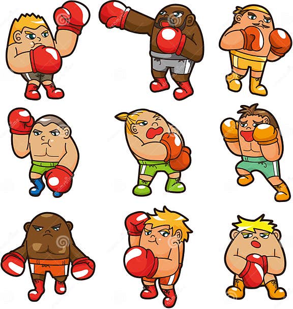 Cartoon boxer icon stock vector. Illustration of gloves - 18358143