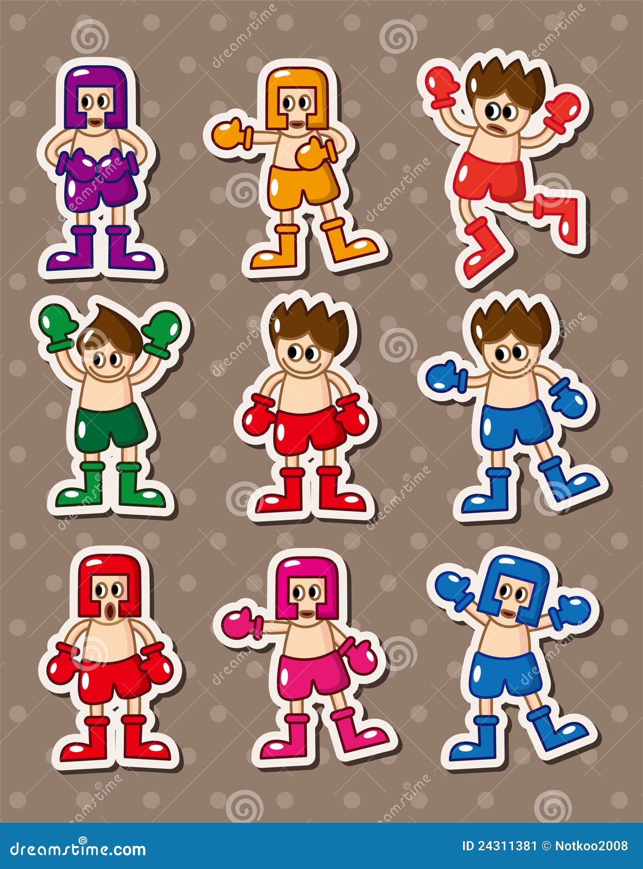 Cartoon Boxer Vector Illustration | CartoonDealer.com #29722700