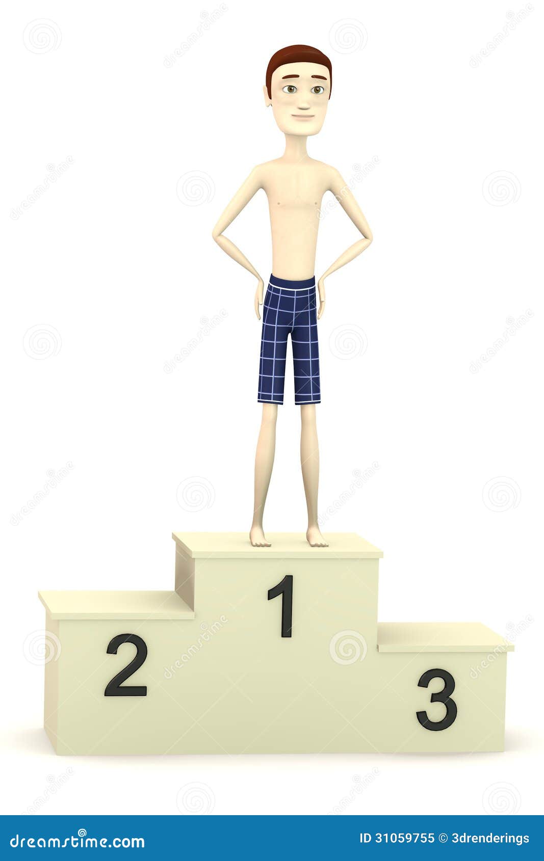 Cartoon boy as a winner stock illustration. Illustration of winner ...