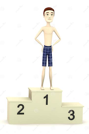Cartoon boy as a winner stock illustration. Illustration of winner ...